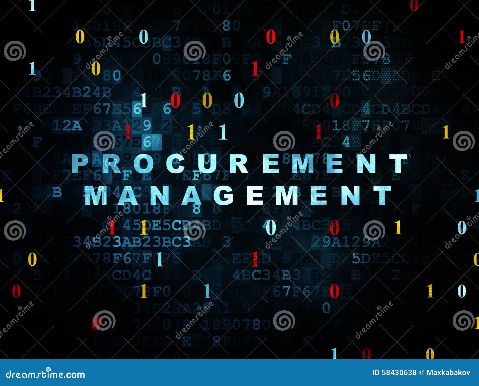 Business Concept: Procurement Management on Stock Illustration ...