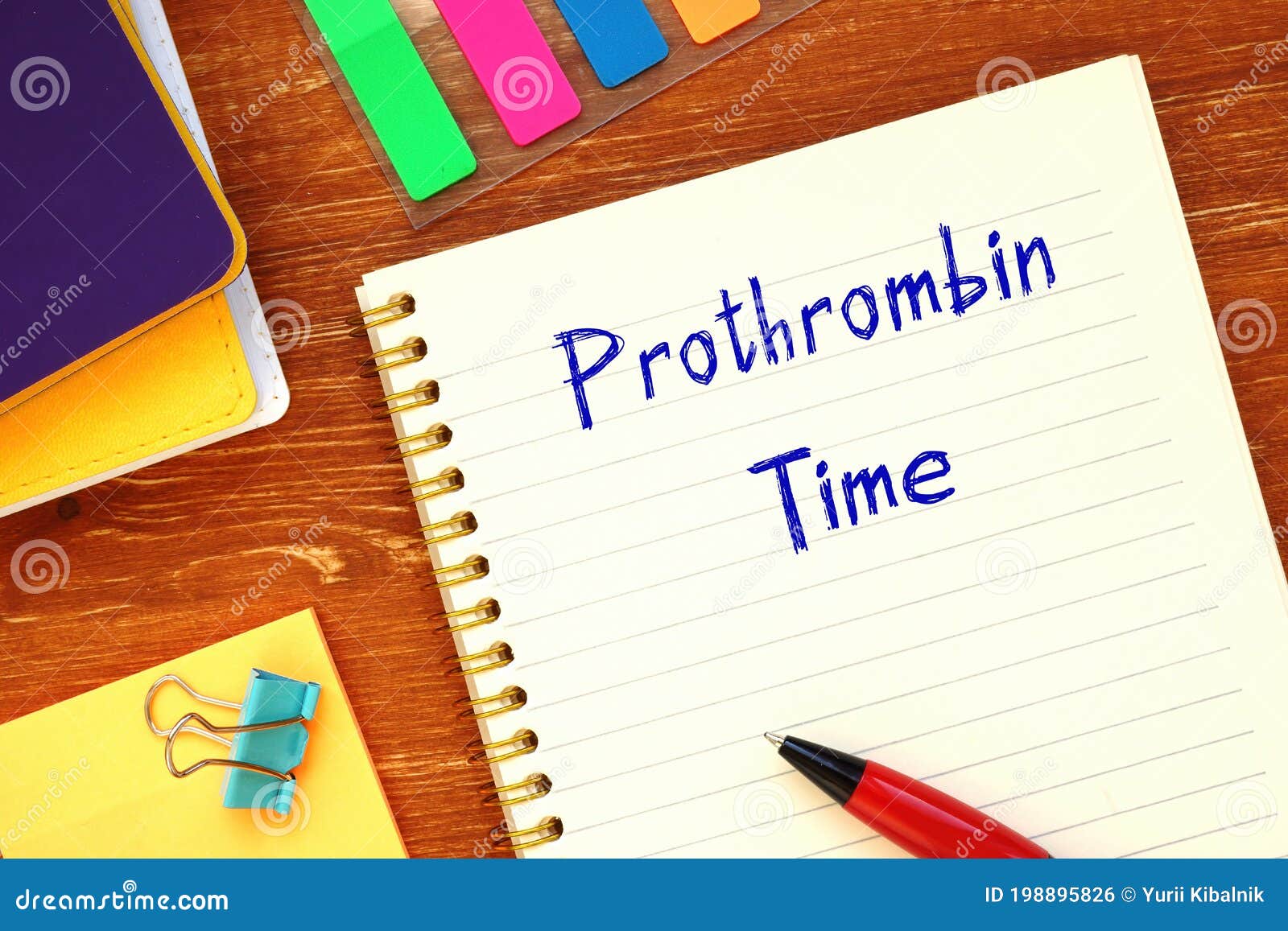 Business Concept about Prothrombin Time with Sign on the Sheet Stock ...