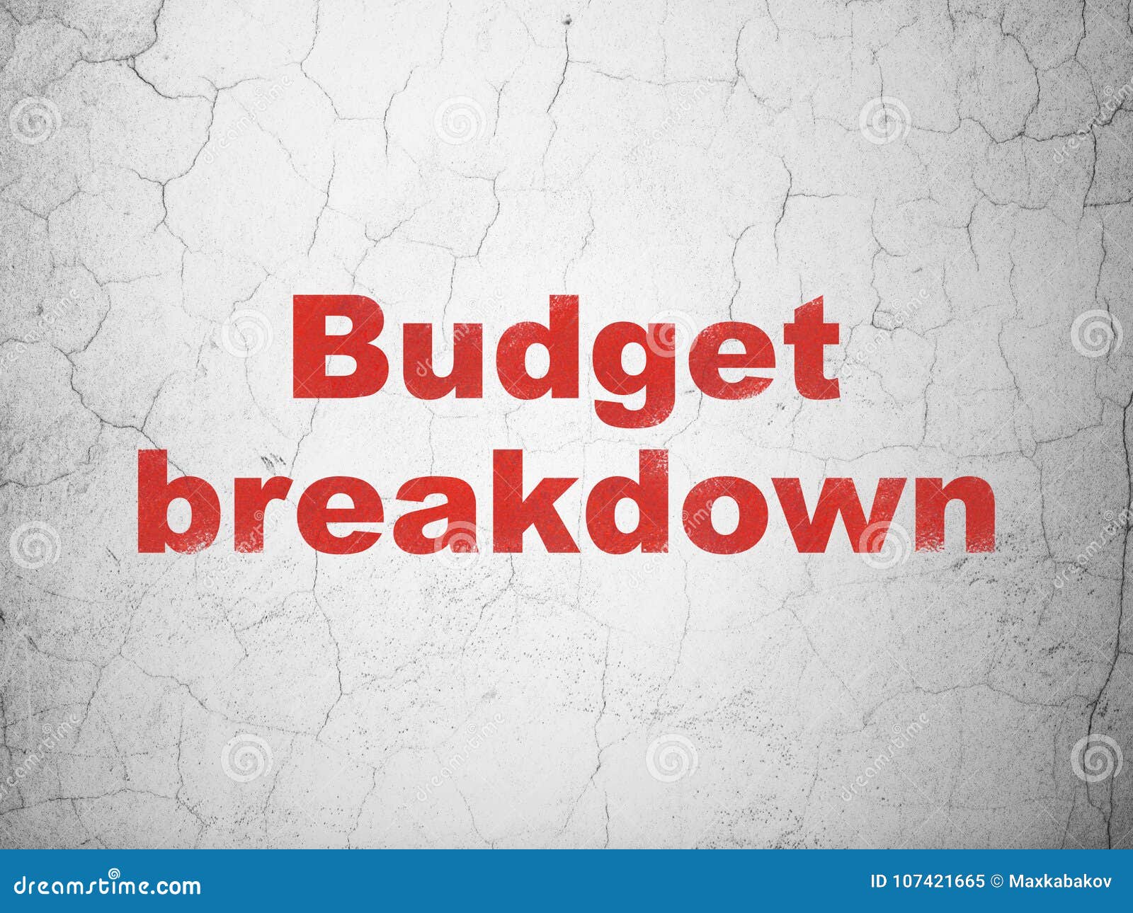 Business Concept: Budget Breakdown on Wall Background Stock ...