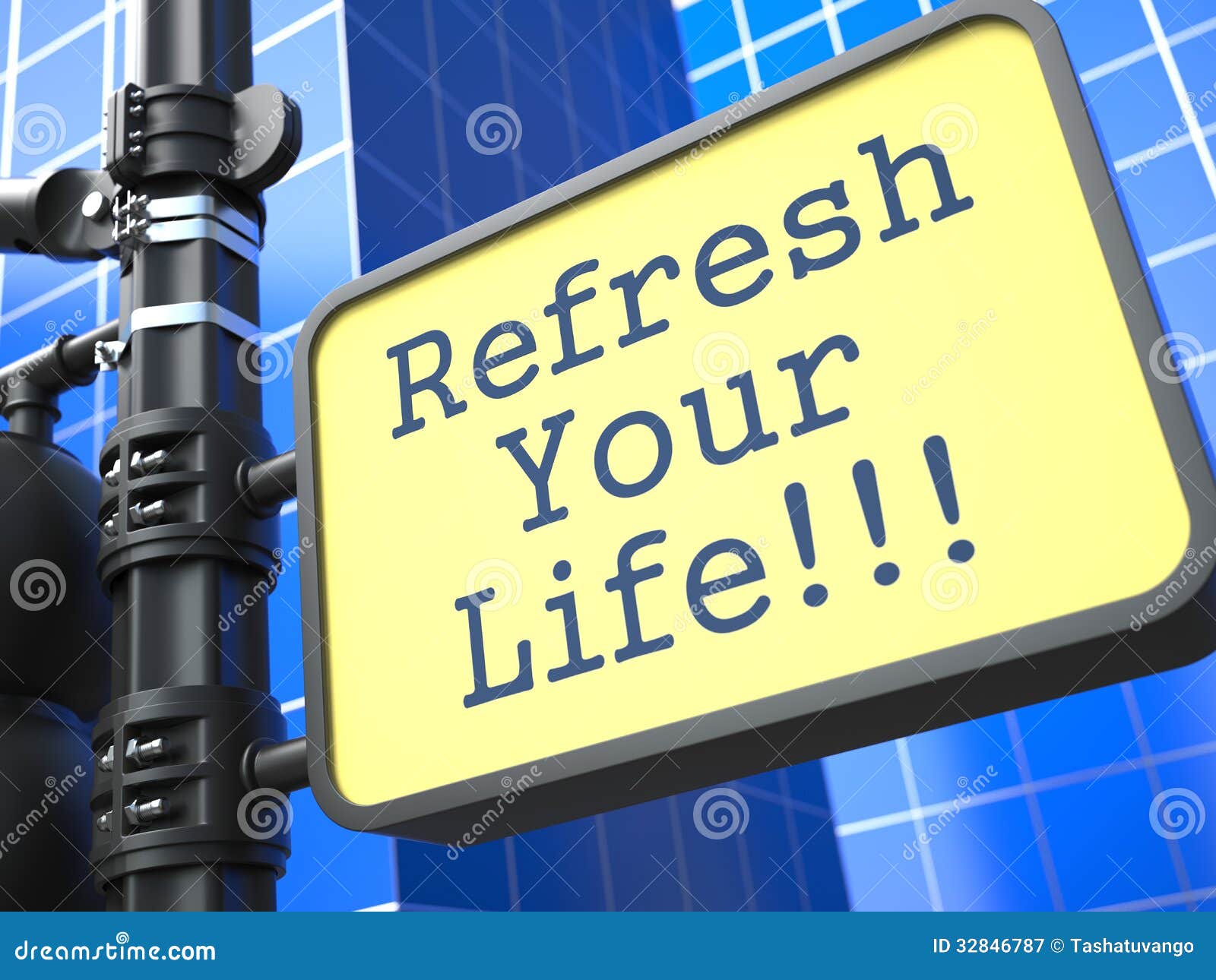 Business Concept. Refresh Your Life Roadsign. Stock Illustration ...