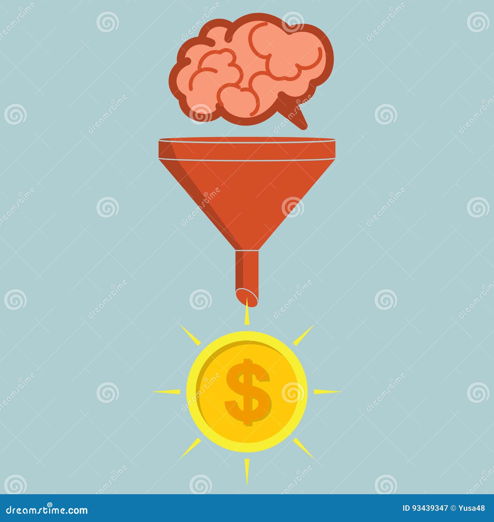 Funnel Converting Alphabet Letters In Symbol Money. Vector Illustration ...