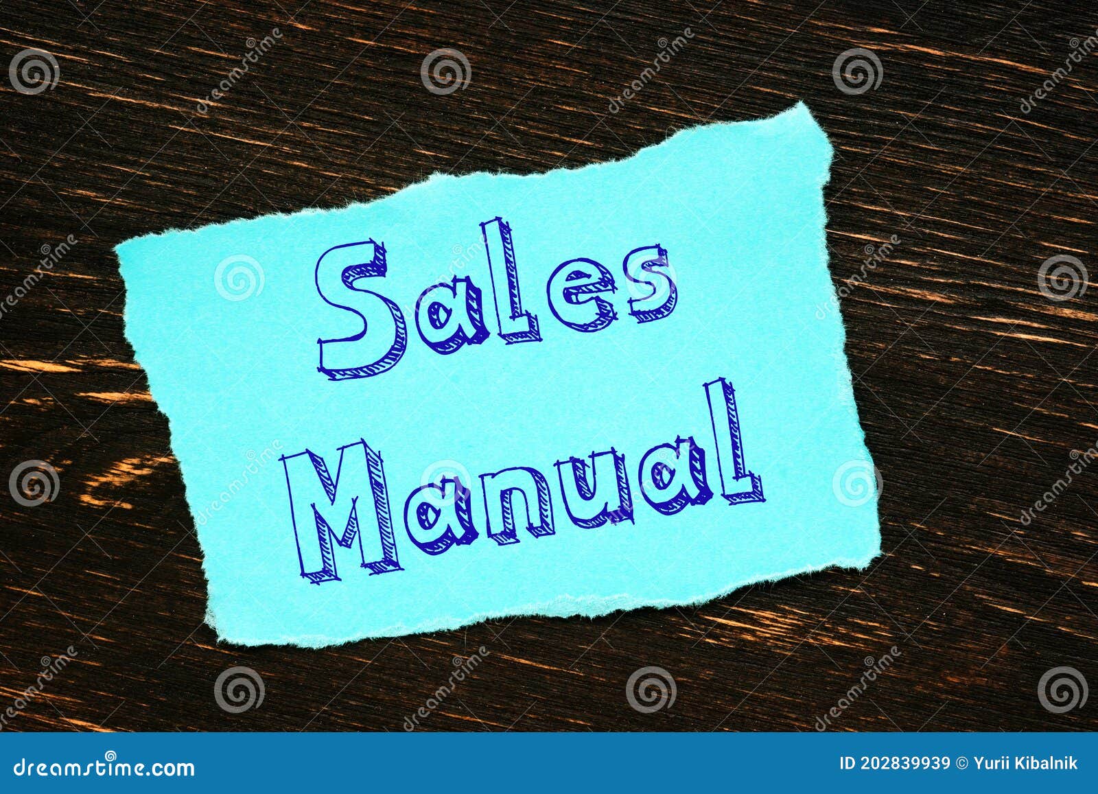 Business Concept about Sales Manual with Sign on the Sheet Stock Image ...