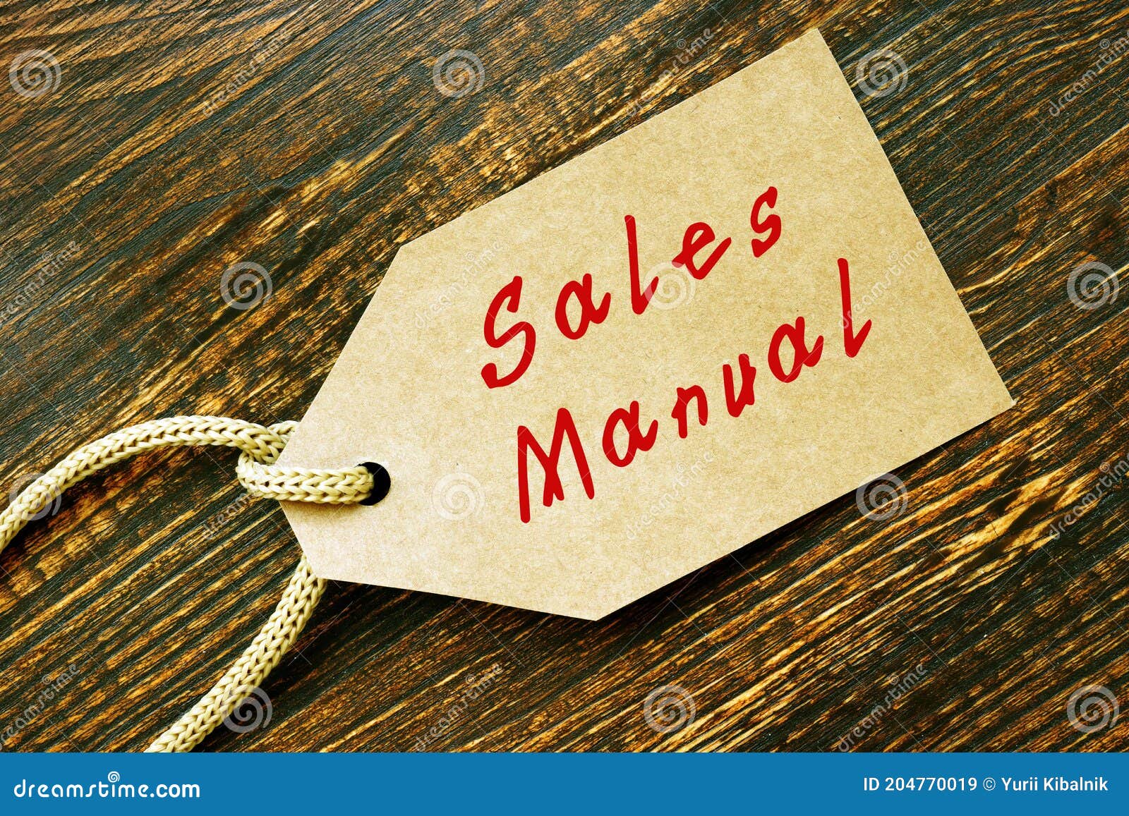 Business Concept about Sales Manual with Sign on the Sheet Stock Image ...