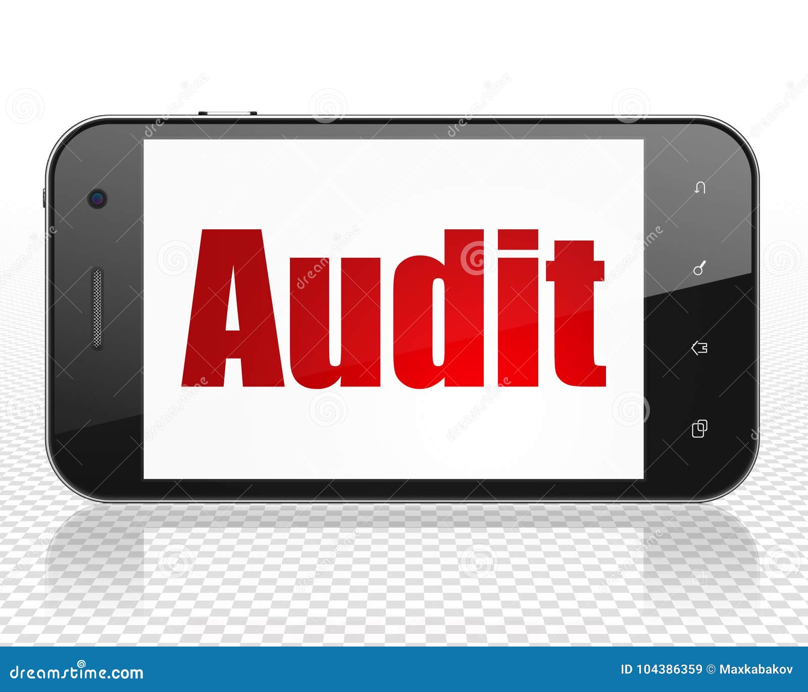 Business Concept: Smartphone with Audit on Display Stock Illustration ...