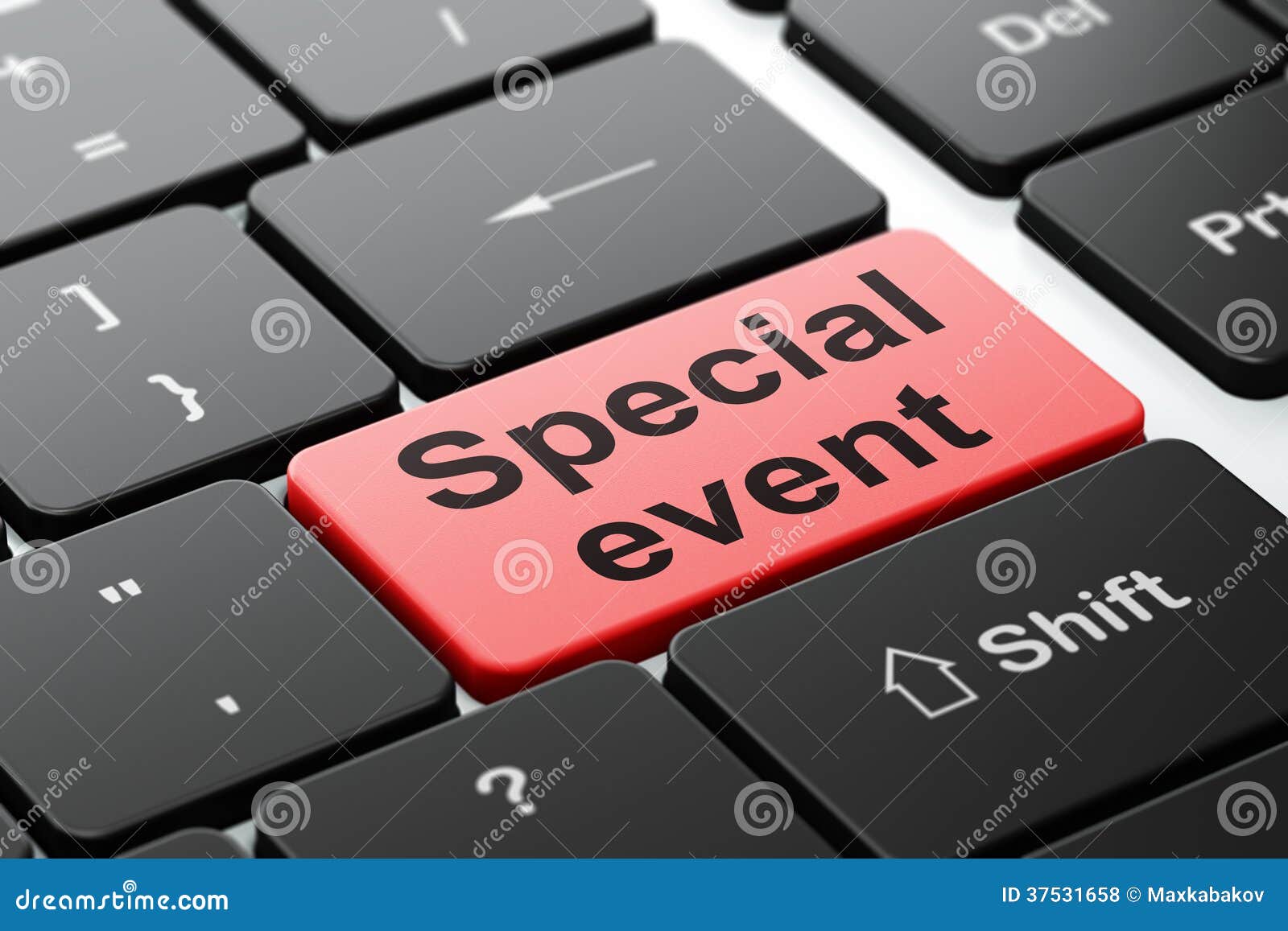 Business Concept: Special Event on Computer Stock Illustration ...