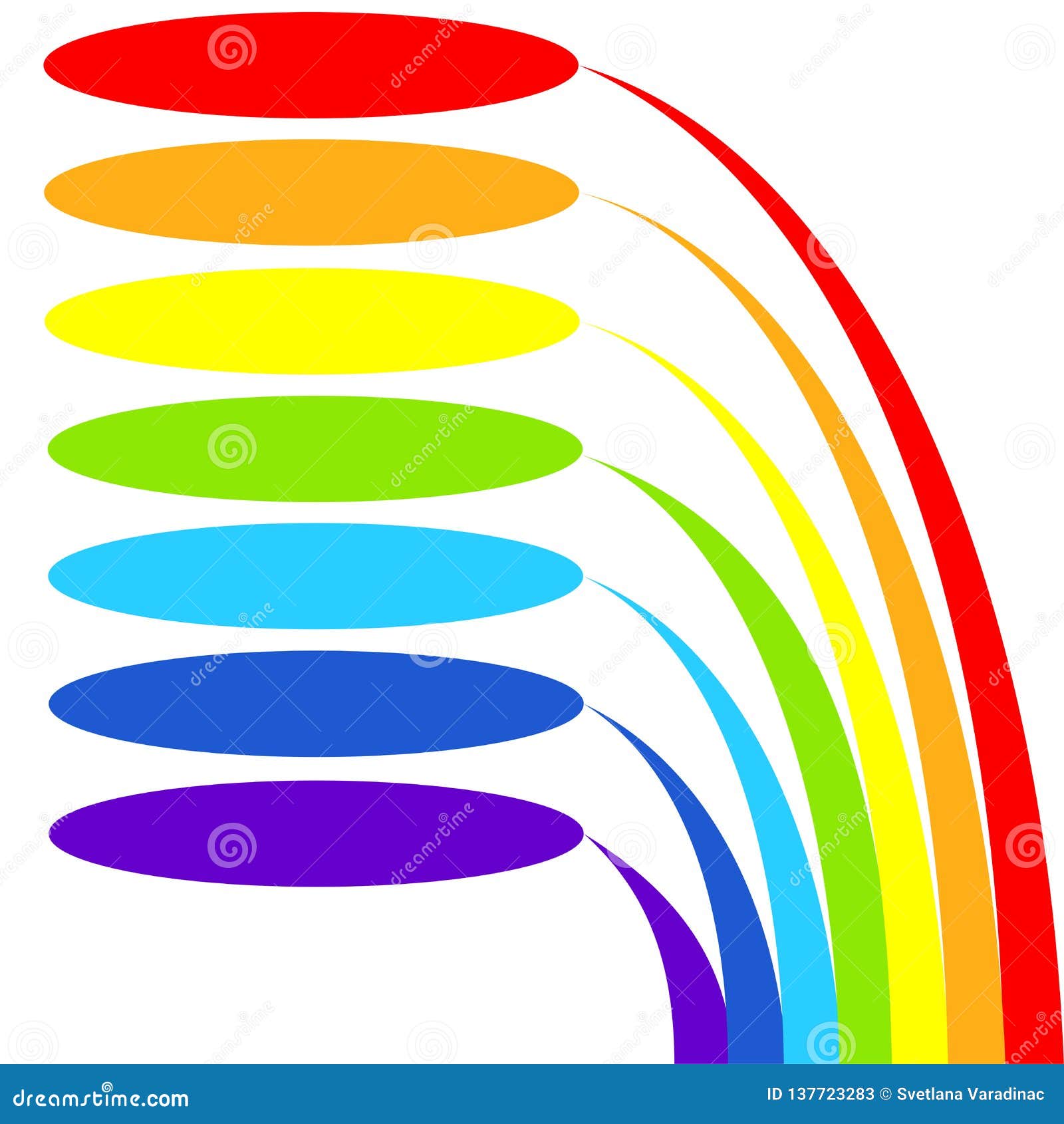 Vector Infographic Template for Presentation or Chart with Rainbow ...