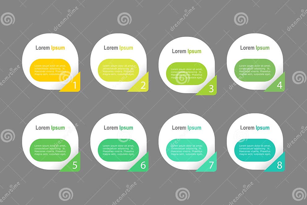 Business Concept, 8 Steps, Shape and Multicolor Label ,design for ...