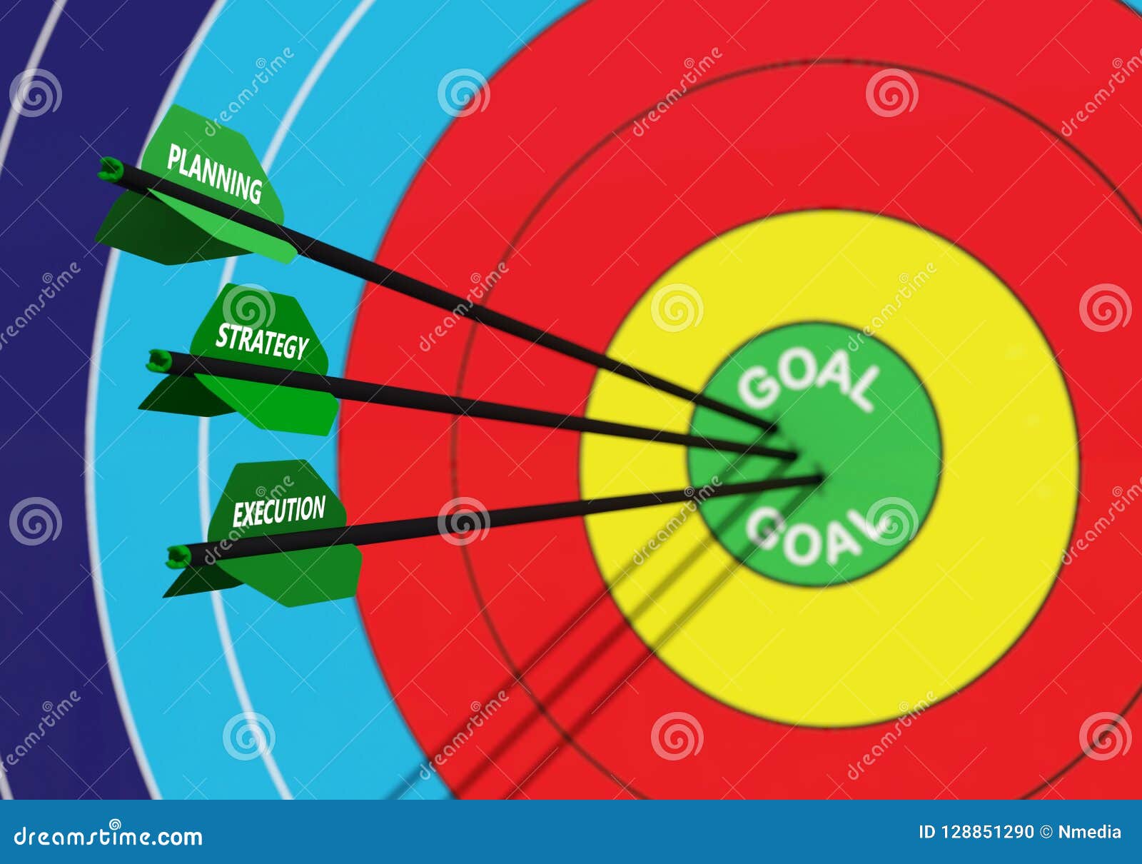 Business Concept: Strategy, Planning and Execution Stock Illustration ...