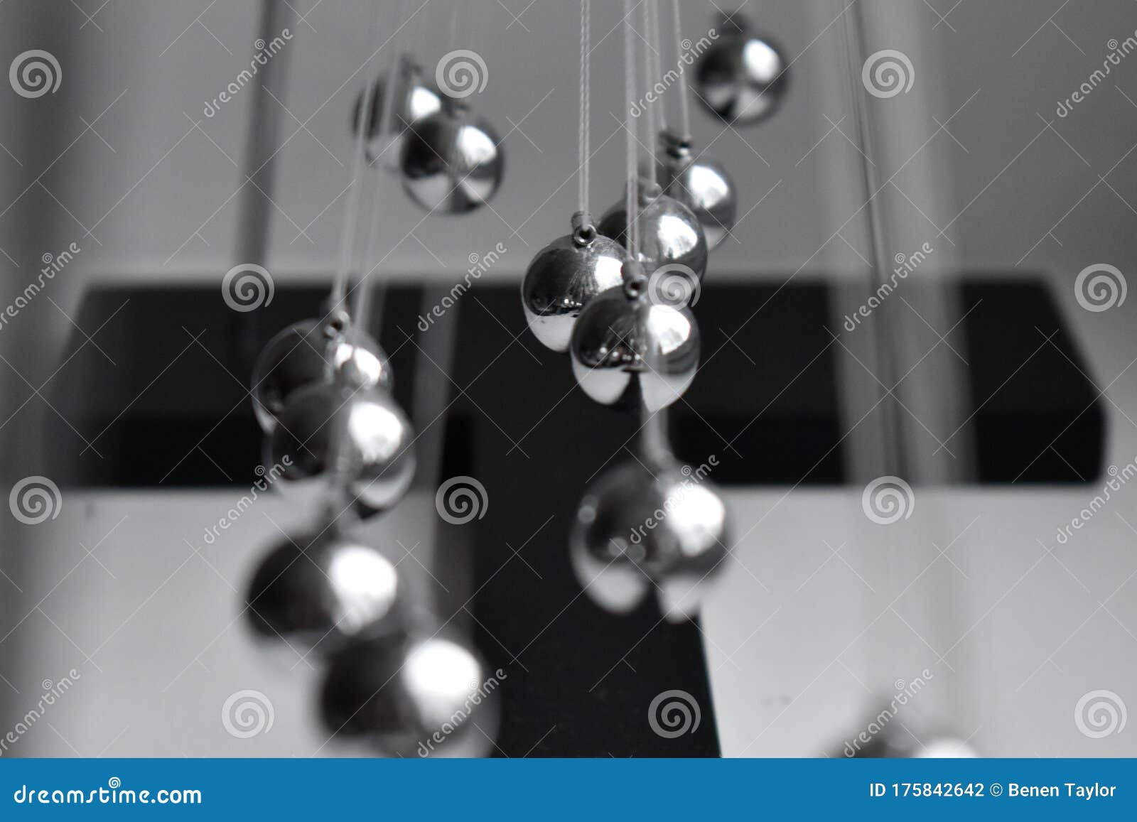 Newtons Cradle Balancing Balls In Dark Tone. Movement Physics And ...