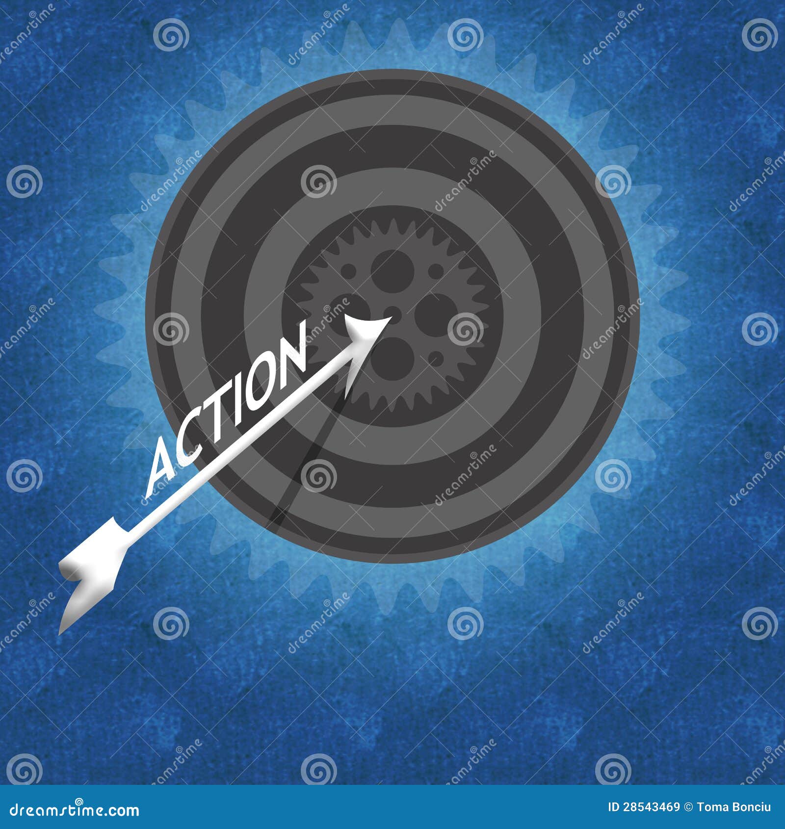 Business Concept for Success with the Right Action Stock Illustration ...