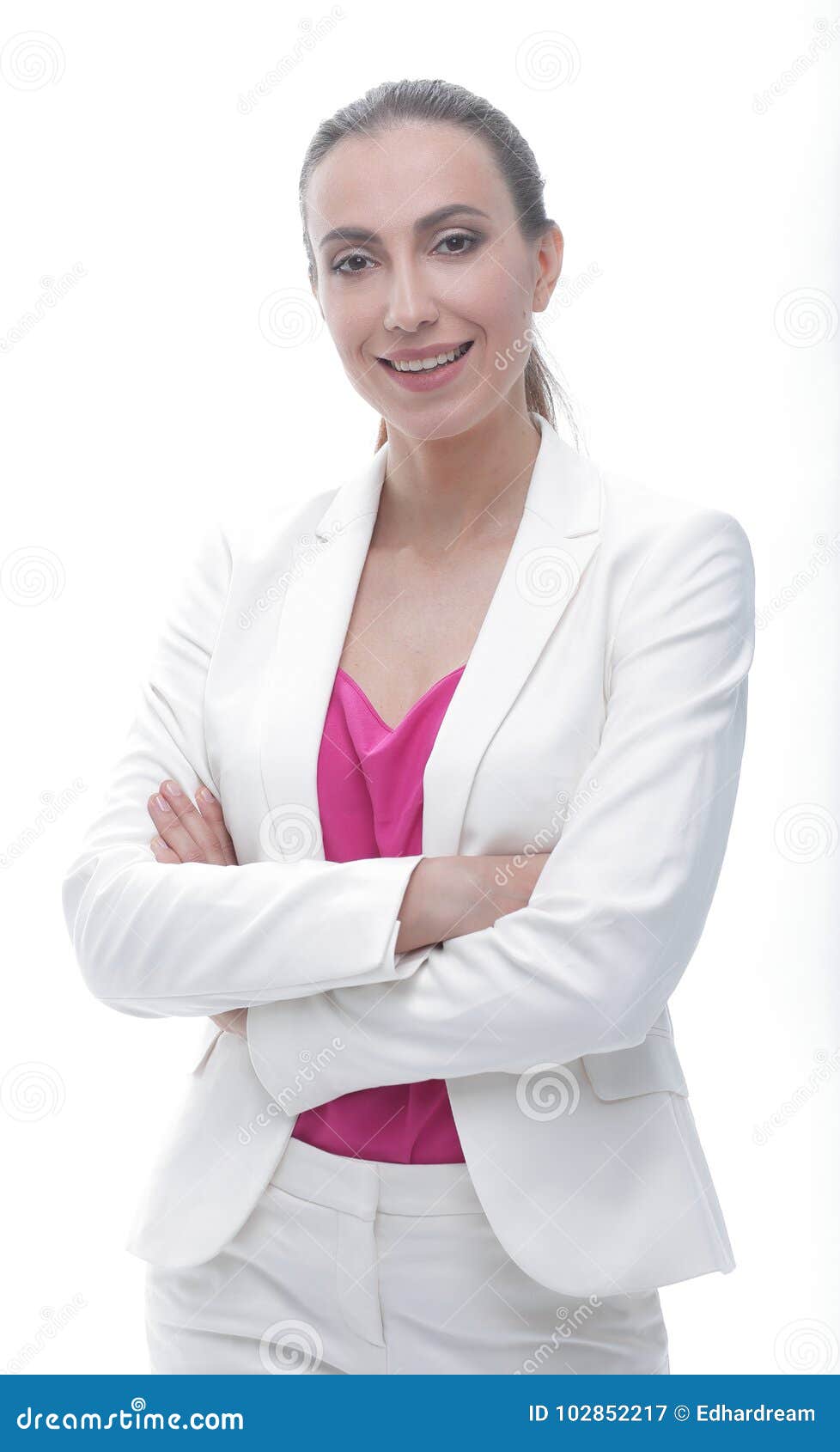 Confident Business Woman Looking Ahead Stock Image - Image of achieve ...