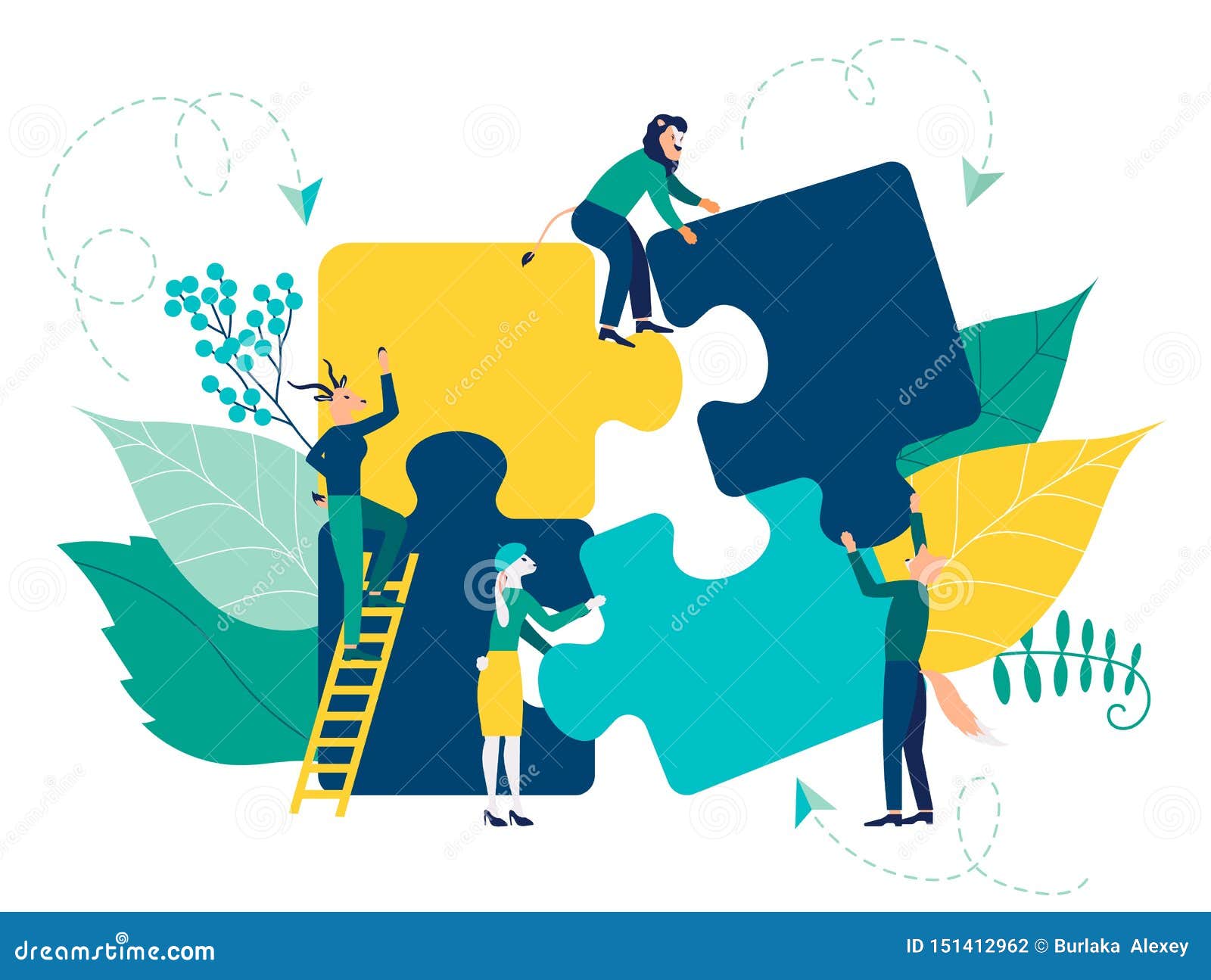 Business Concept Symbol of Teamwork, Cooperation Stock Vector ... Business Concept Symbol of Teamwork, Cooperation Stock Vector ...
