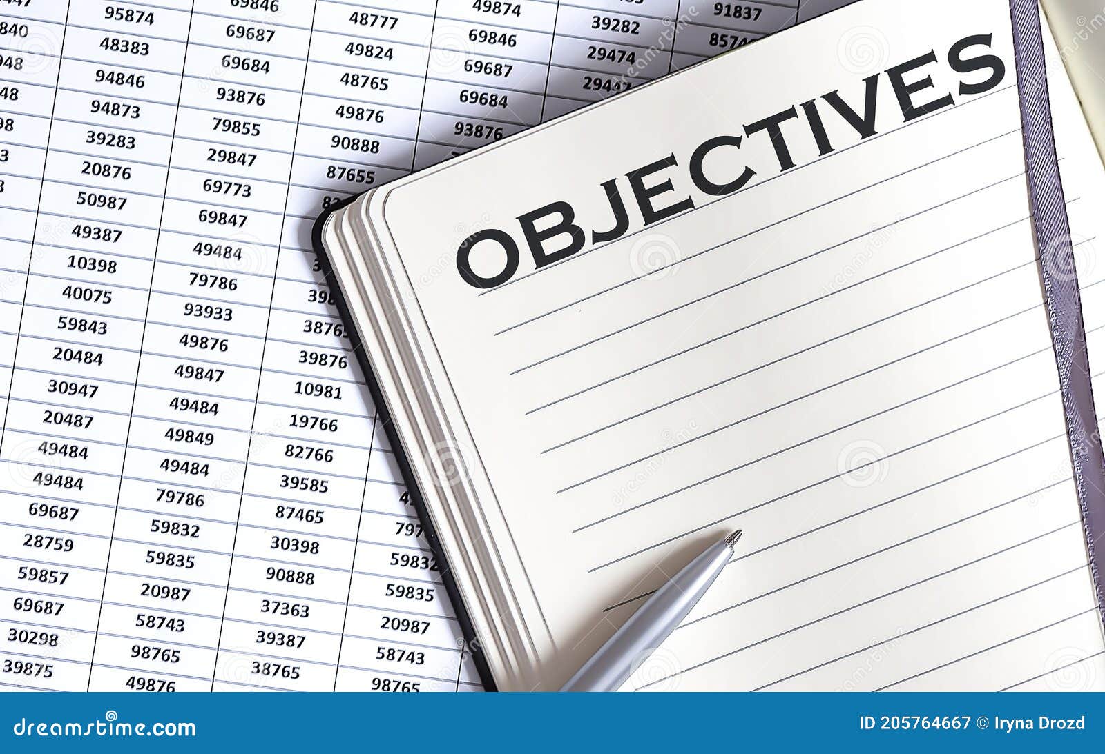 Business Concept, on the Table a Notepad with the Text of the ...