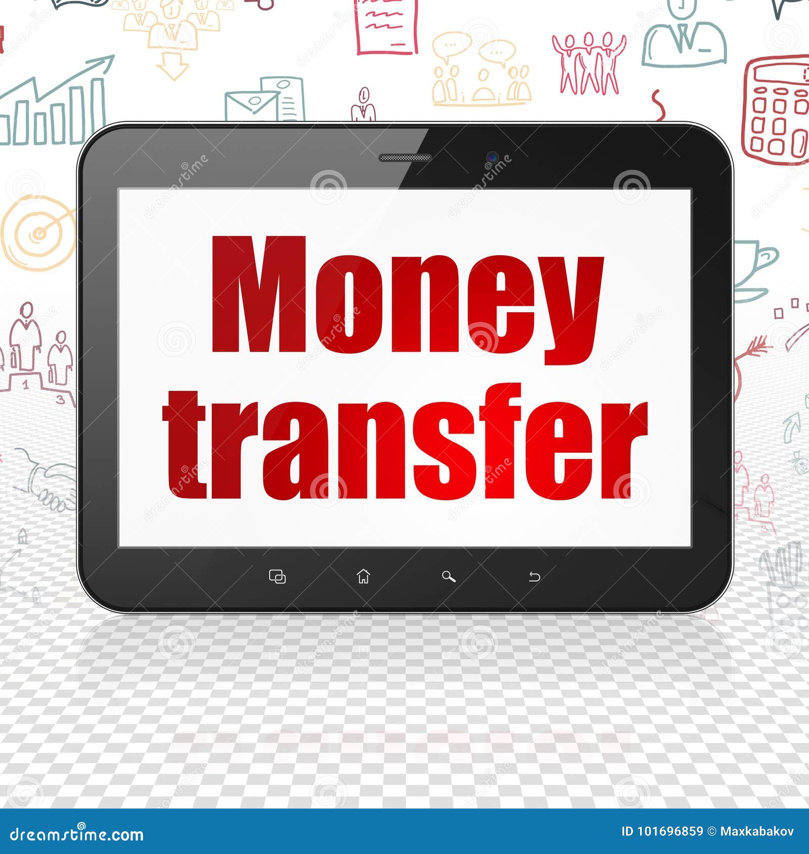 Business Concept: Tablet Computer with Money Transfer on Display Stock ... Business Concept: Tablet Computer with Money Transfer on Display Stock ...