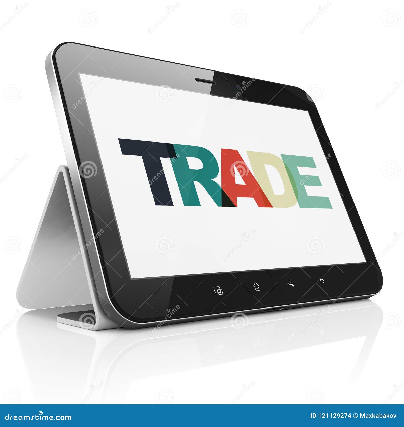 Business Concept: Tablet Computer with Trade on Display Stock ... Business Concept: Tablet Computer with Trade on Display Stock ...