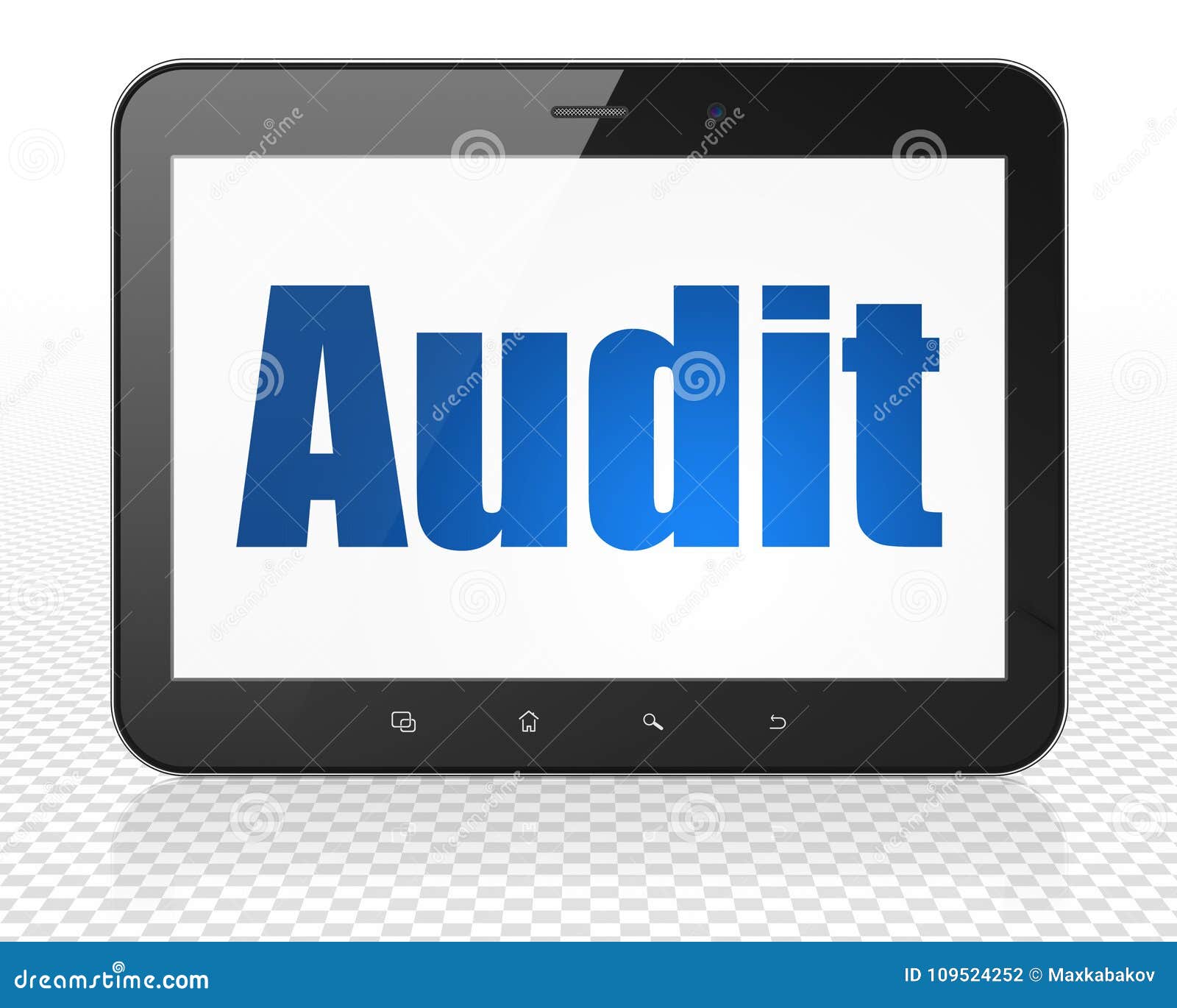 Business Concept: Tablet Pc Computer with Audit on Display Stock ...