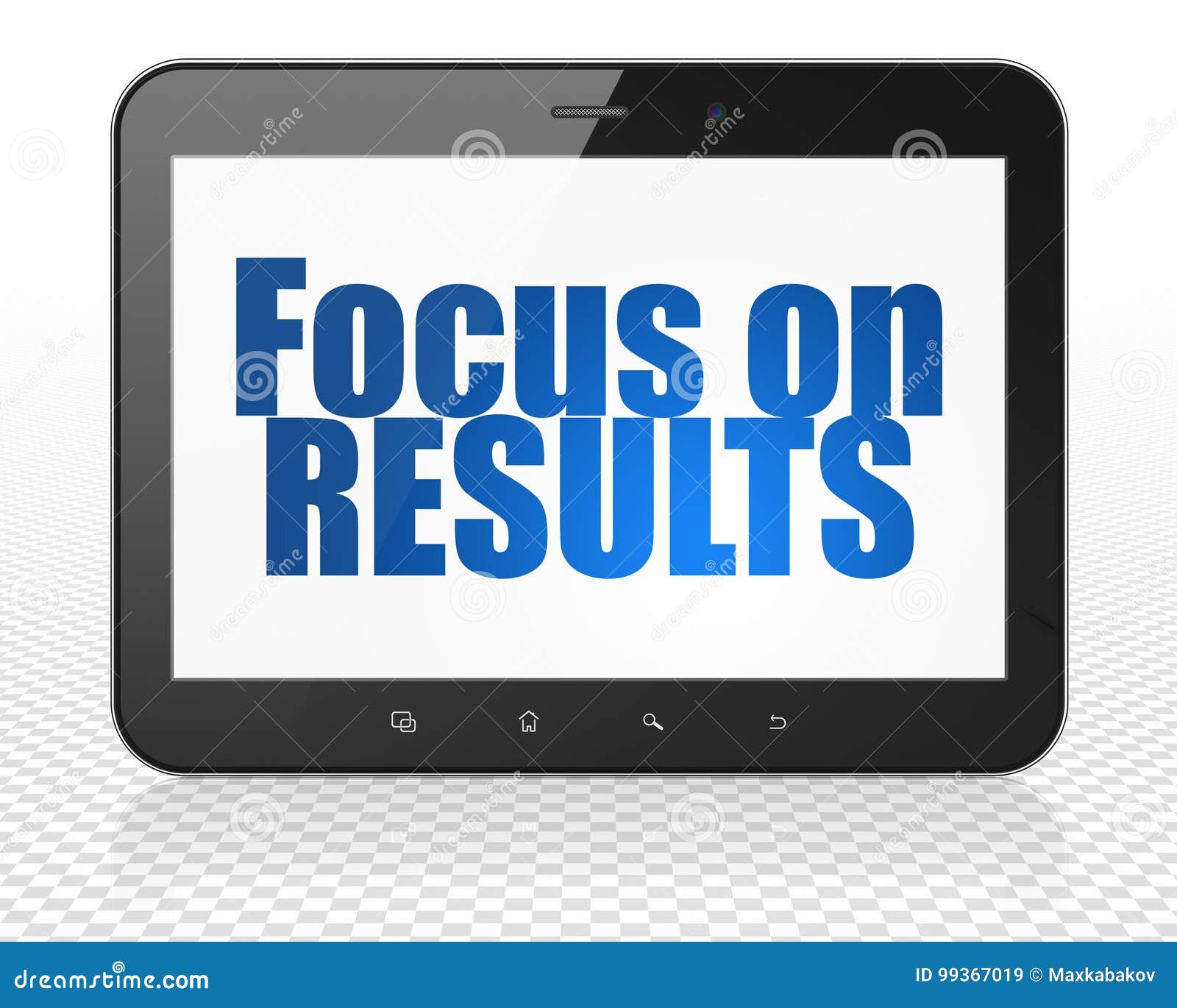 Business Concept: Tablet Pc Computer with Focus on RESULTS on Display ...