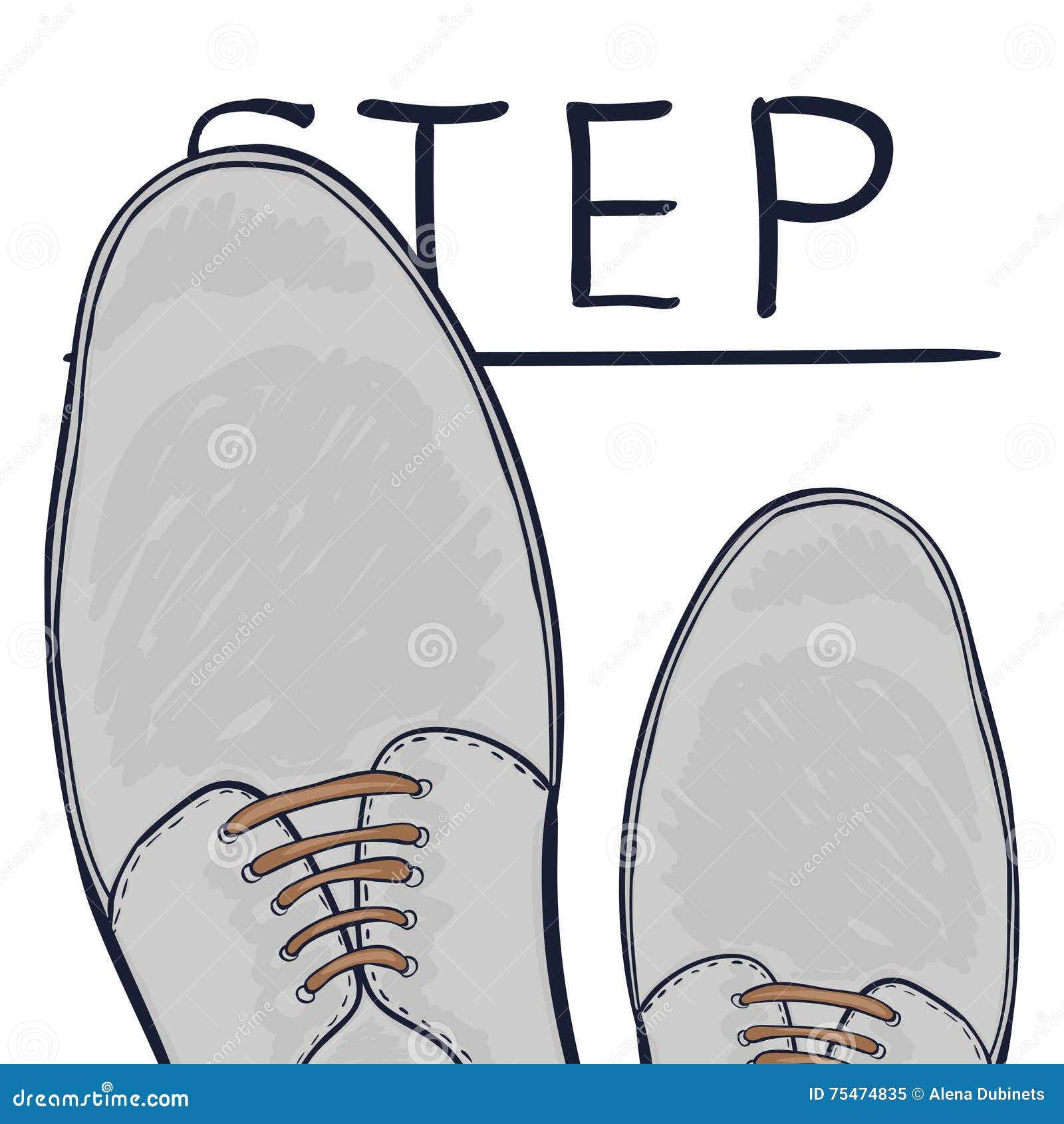 The Business Concept Take the Next Step. Feet on the Road. Make a ...