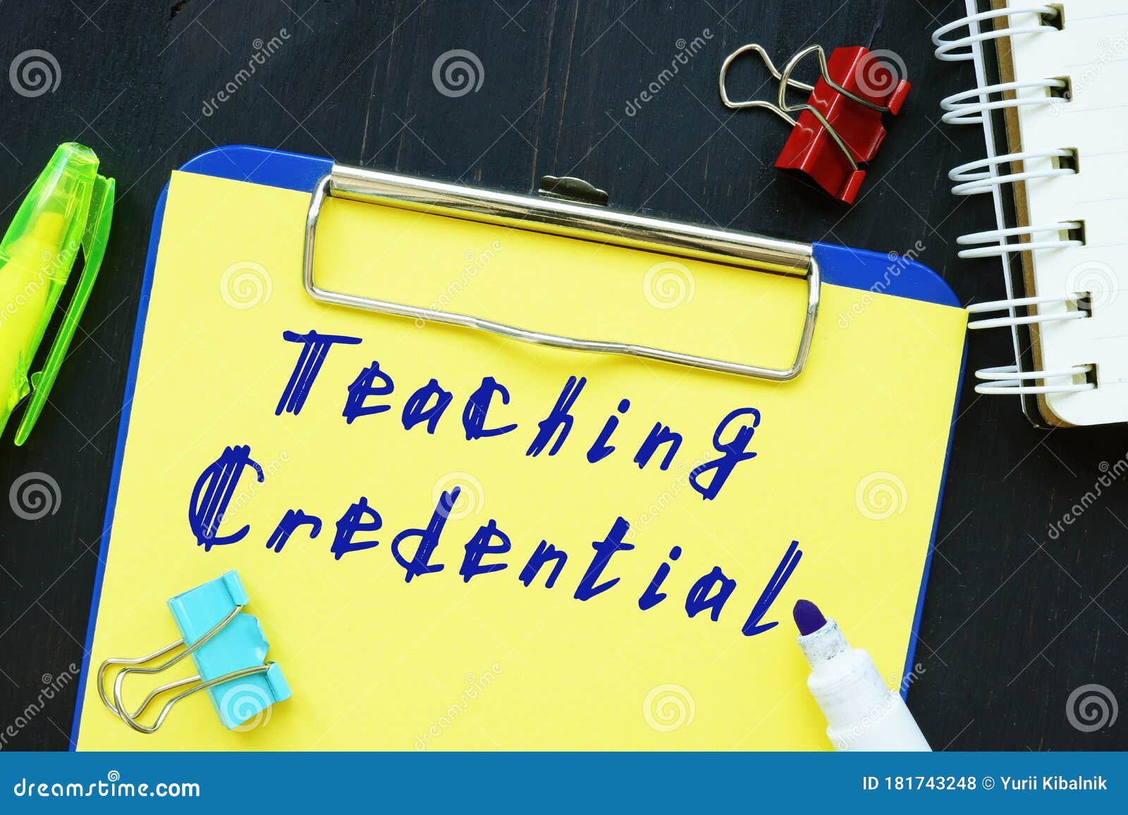Business Concept about Teaching Credential with Phrase on the Sheet ...