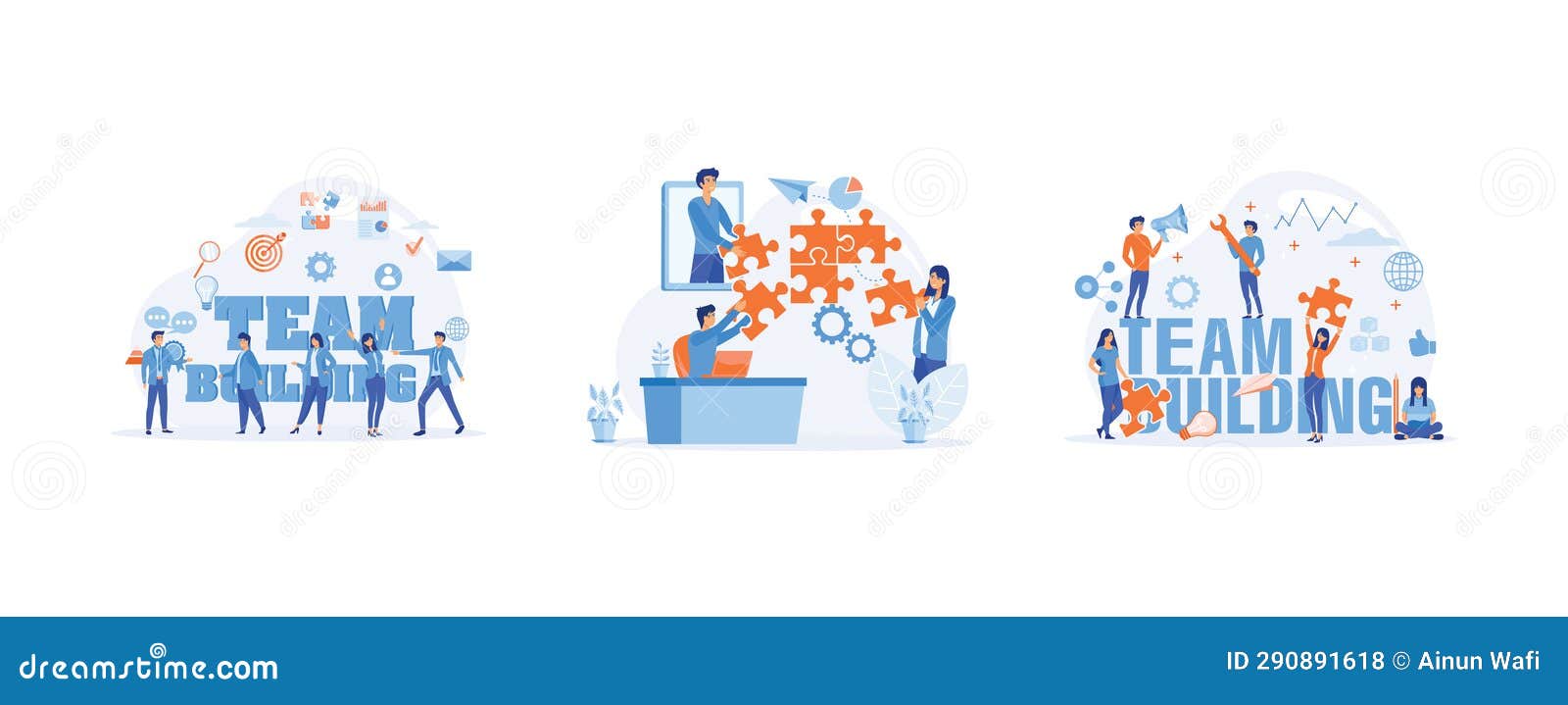 Business Concept. Team Building, Teamwork, Idea of Communication and ...