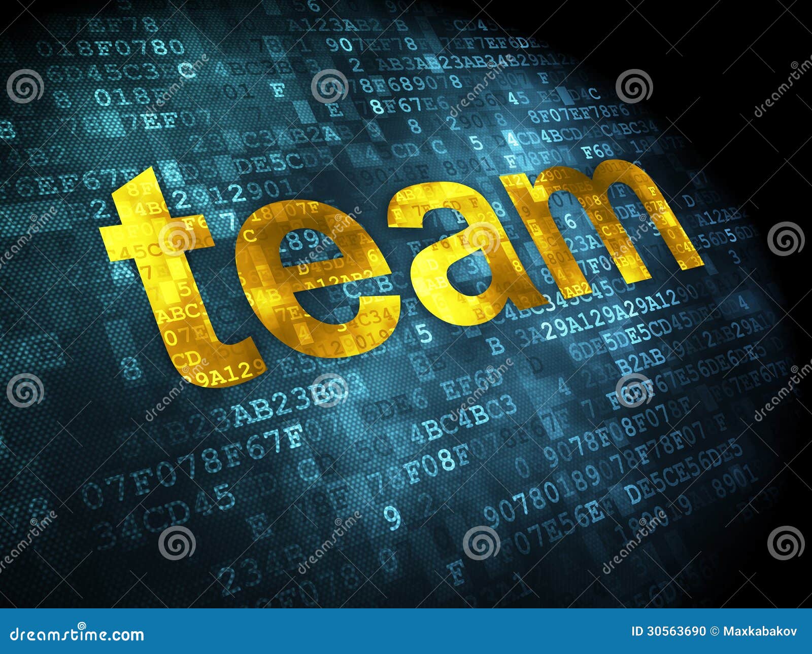 Business Concept: Team on Digital Background Stock Photo - Image of ...