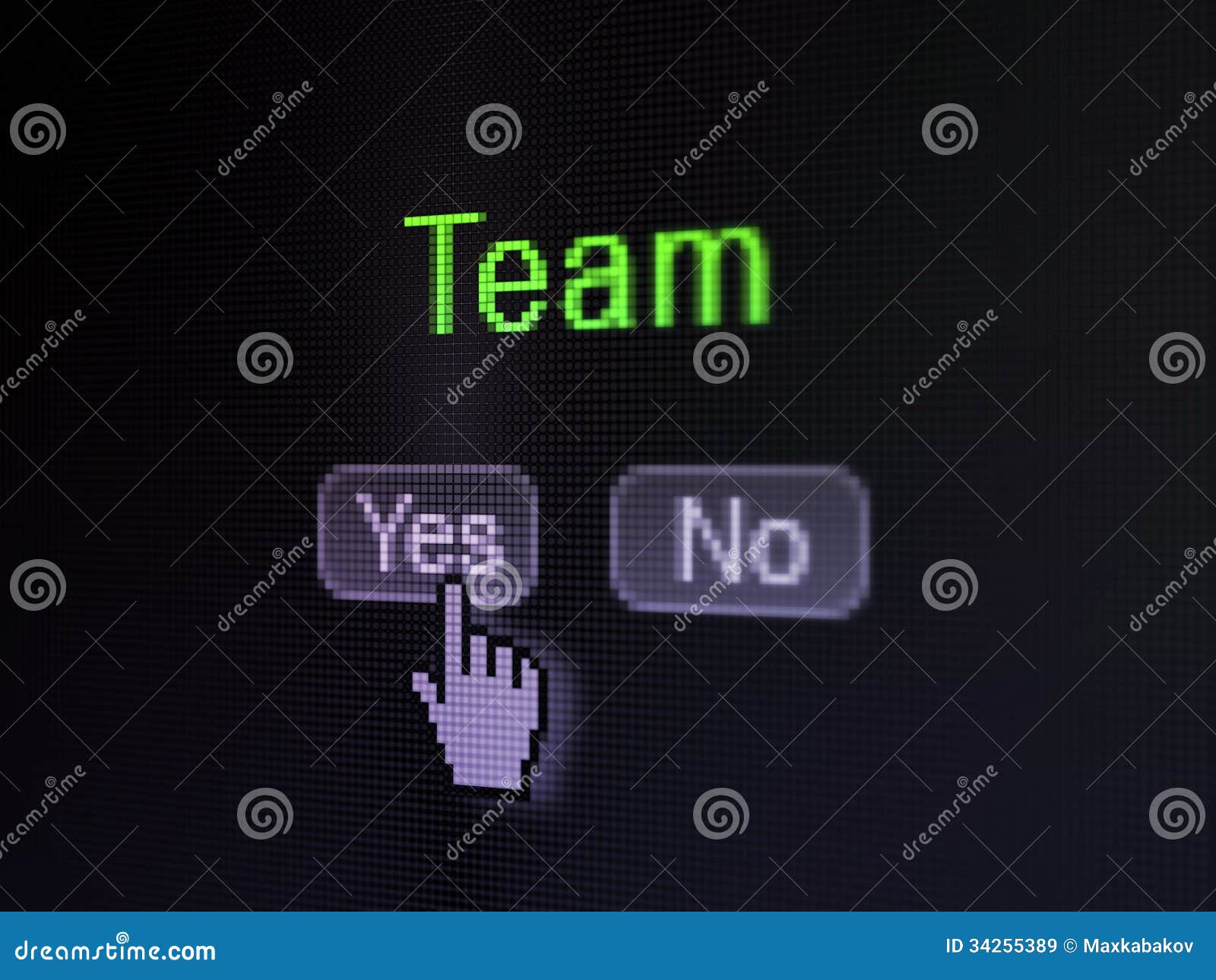 Business Concept: Team on Digital Computer Screen Stock Illustration ...