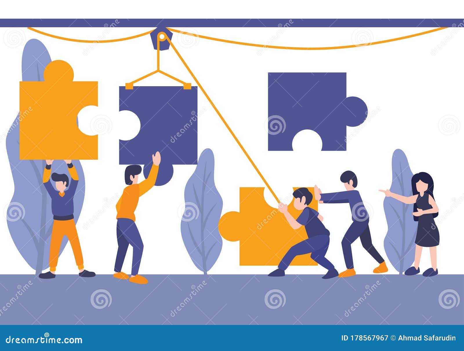 Business Concept. Team Metaphor Stock Vector - Illustration of design ...