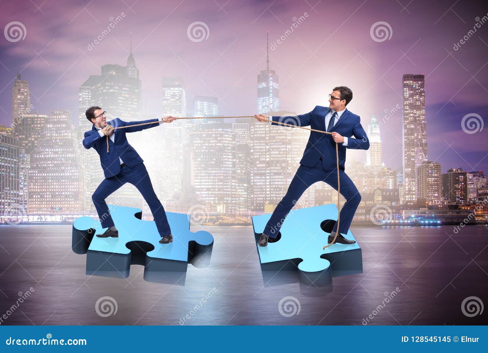 The Business Concept of Teamwork and Competition Stock Image - Image of ...