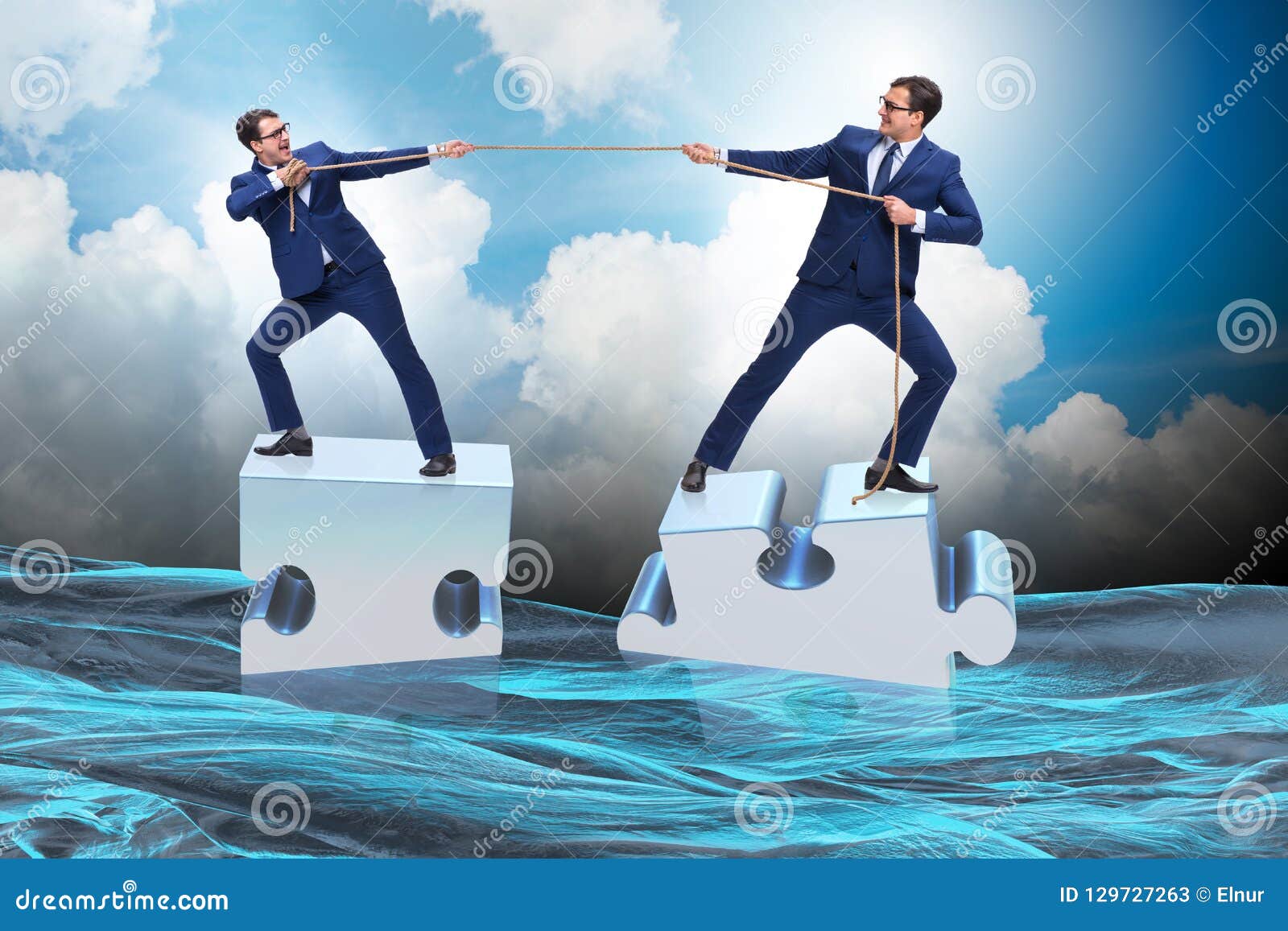 The Business Concept of Teamwork and Competition Stock Image - Image of ...