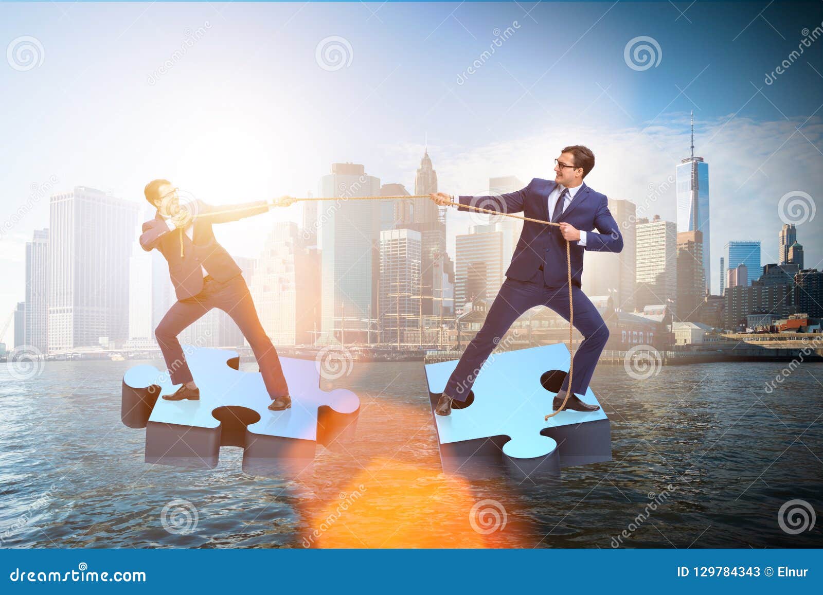 The Business Concept of Teamwork and Competition Stock Image - Image of ...