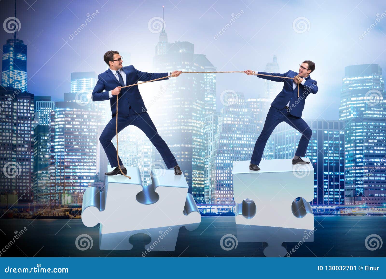The Business Concept of Teamwork and Competition Stock Image - Image of ...