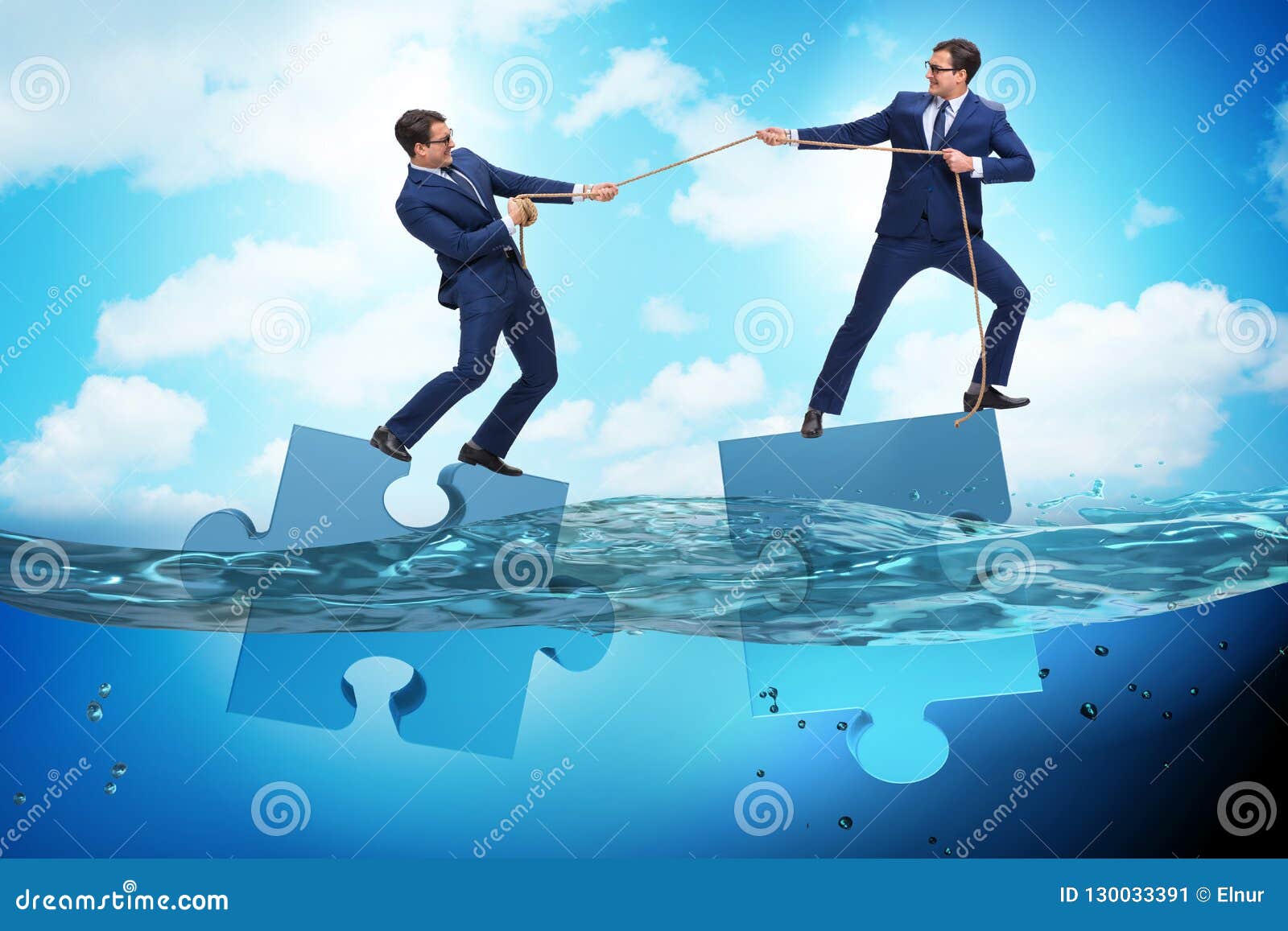 The Business Concept of Teamwork and Competition Stock Image - Image of ...