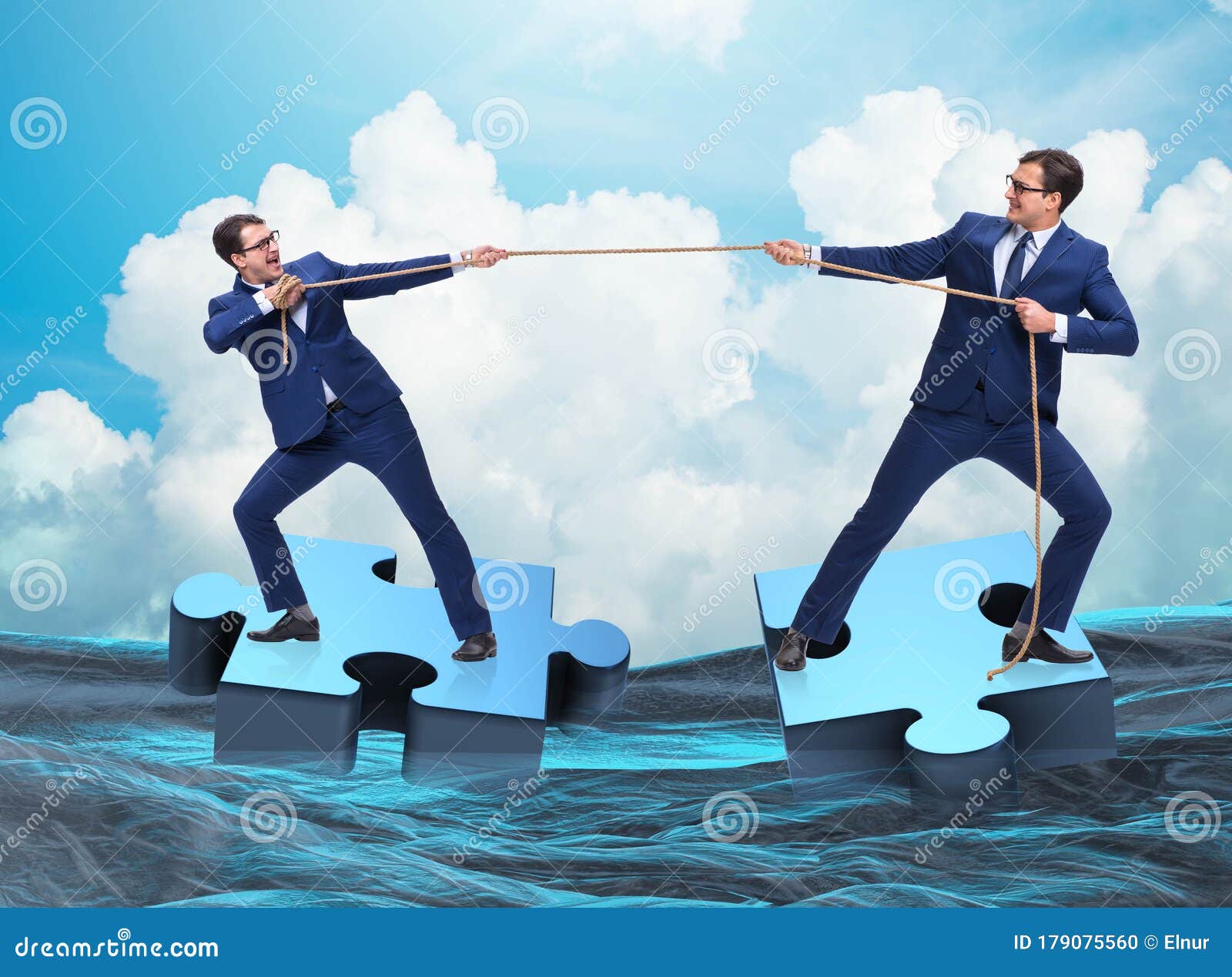 Business Concept of Teamwork and Competition Stock Photo - Image of ...