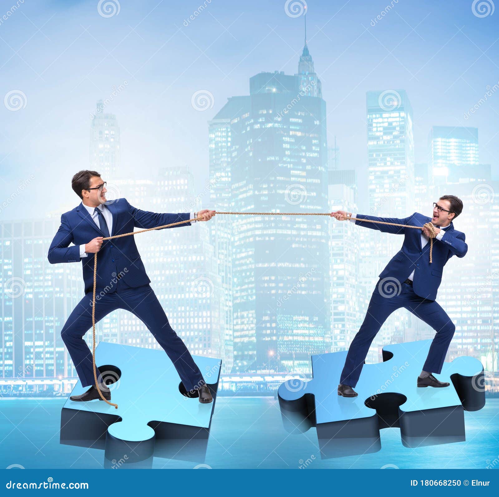 Business Concept of Teamwork and Competition Stock Photo - Image of ...