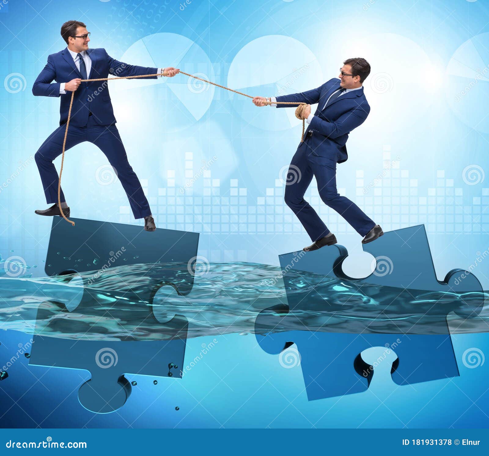 Business Concept of Teamwork and Competition Stock Photo - Image of ...