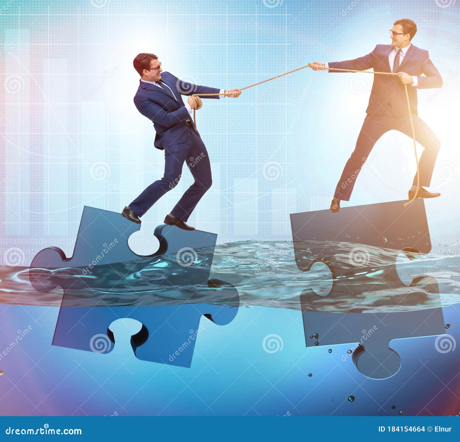 Business Concept of Teamwork and Competition Stock Photo - Image of ...