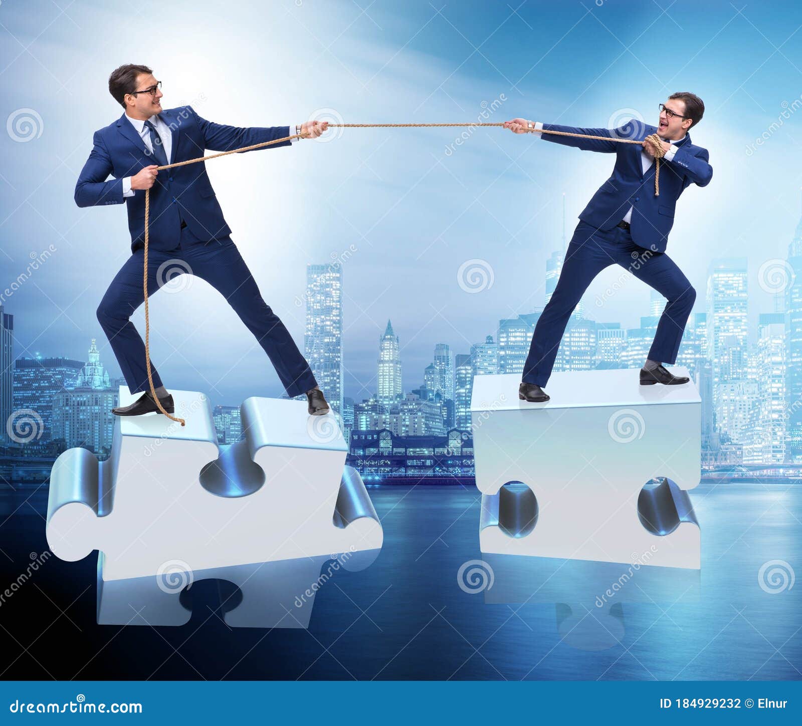 Business Concept of Teamwork and Competition Stock Photo - Image of ...