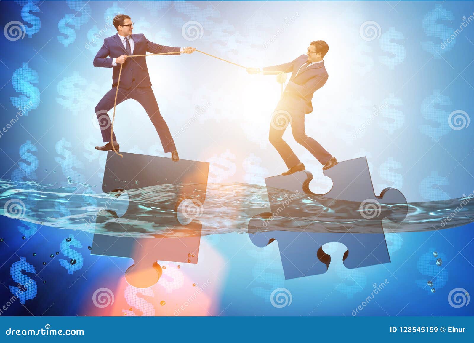The Business Concept of Teamwork and Competition Stock Illustration ...