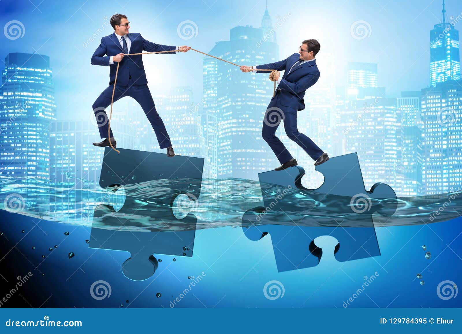 The Business Concept of Teamwork and Competition Stock Image - Image of ...