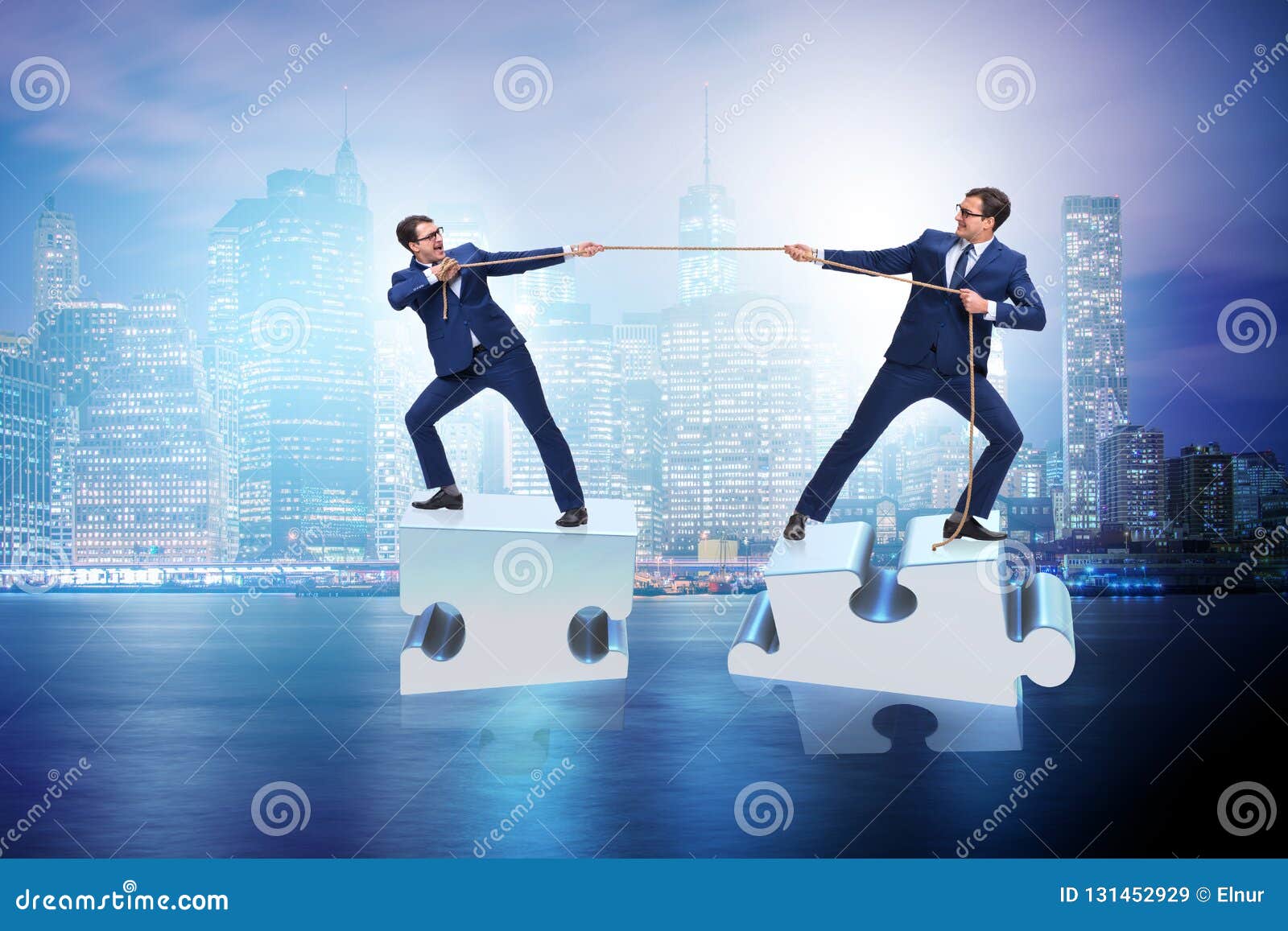The Business Concept of Teamwork and Competition Stock Image - Image of ...