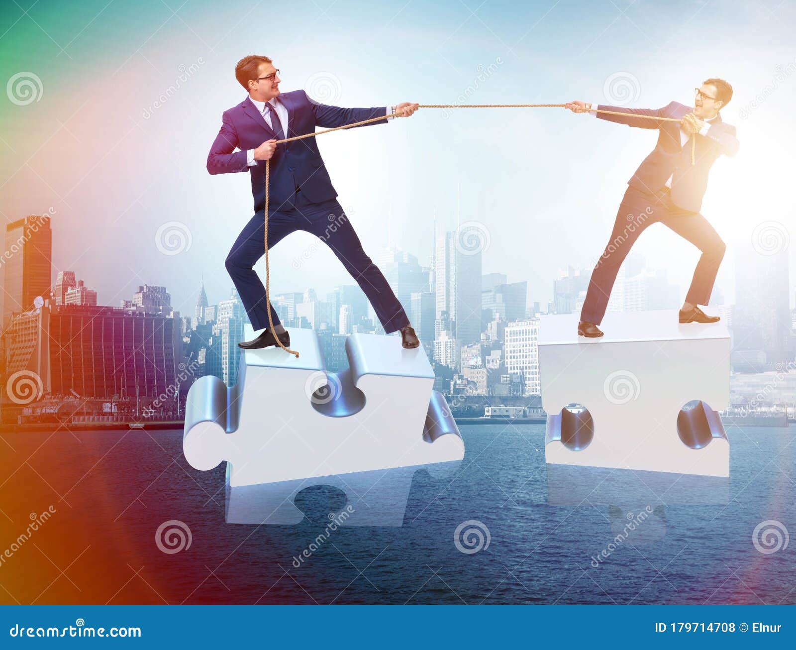 Business Concept of Teamwork and Competition Stock Photo - Image of ...