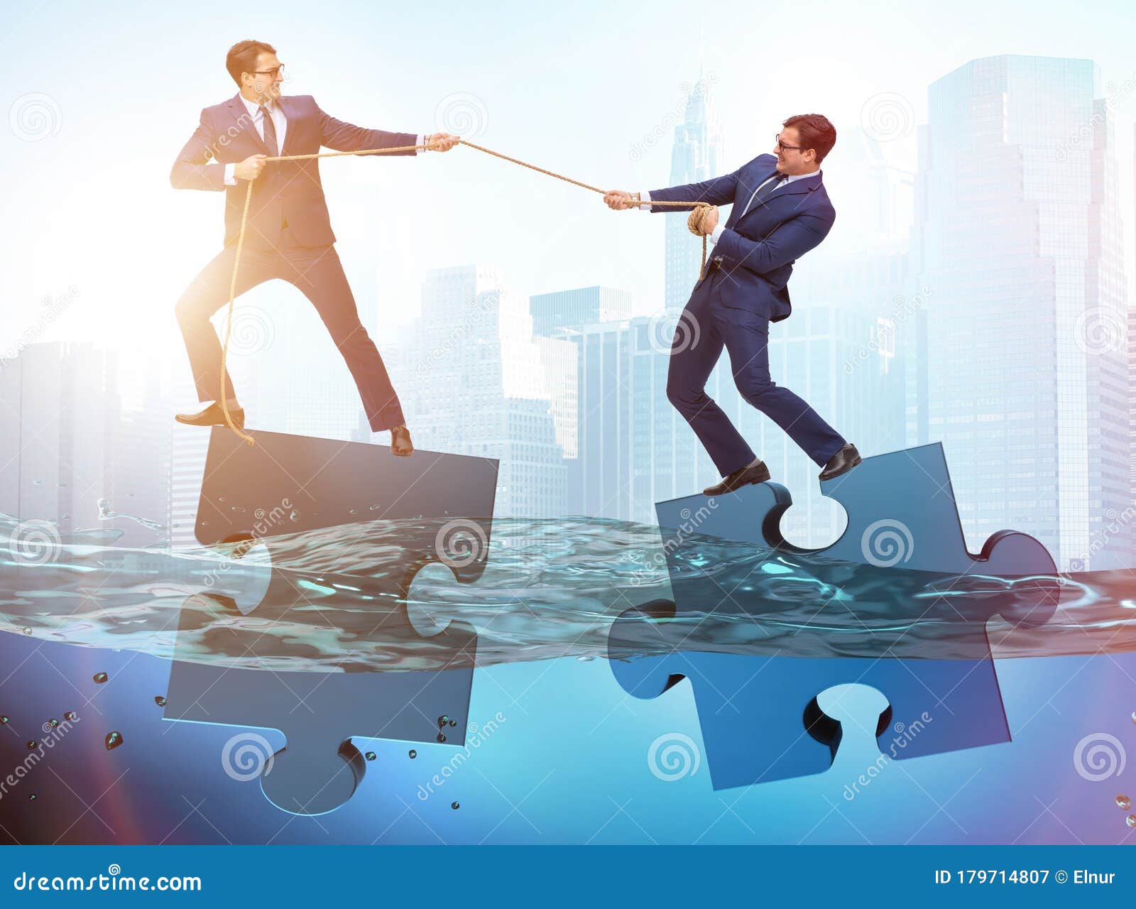Business Concept of Teamwork and Competition Stock Image - Image of ...