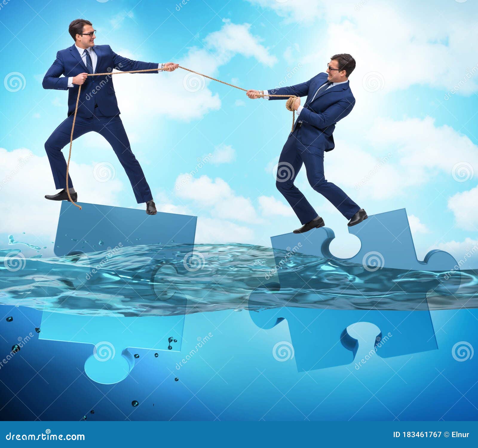 Business Concept of Teamwork and Competition Stock Image - Image of ...
