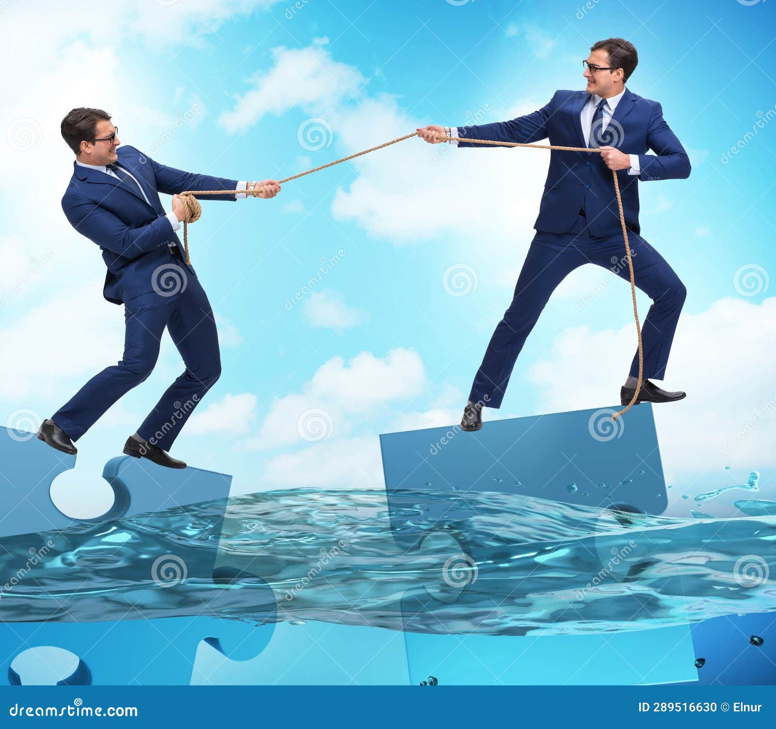 Business Concept of Teamwork and Competition Stock Photo - Image of ...