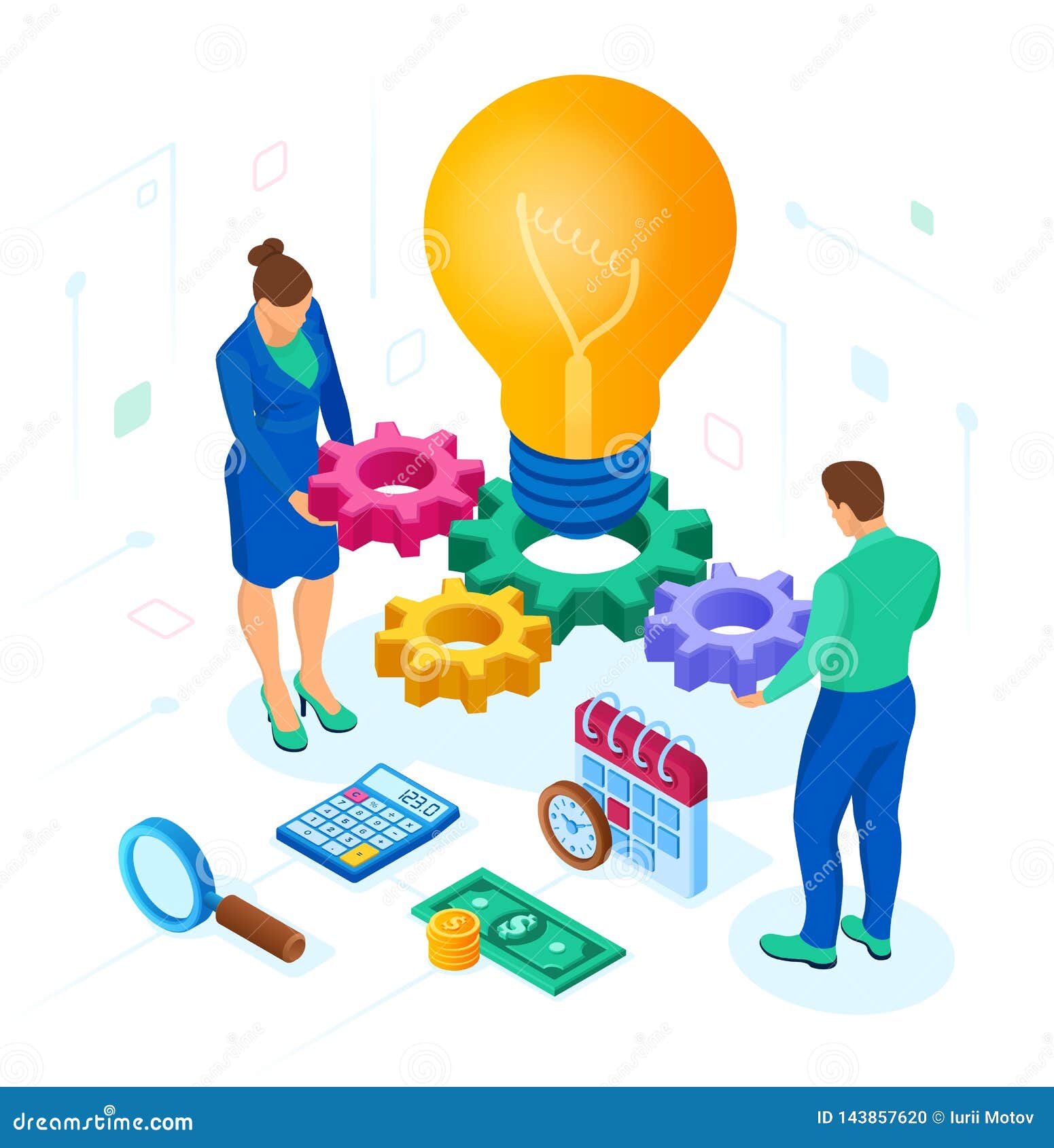 Business Concept for Teamwork, Cooperation, Partnership. Creative Idea ...