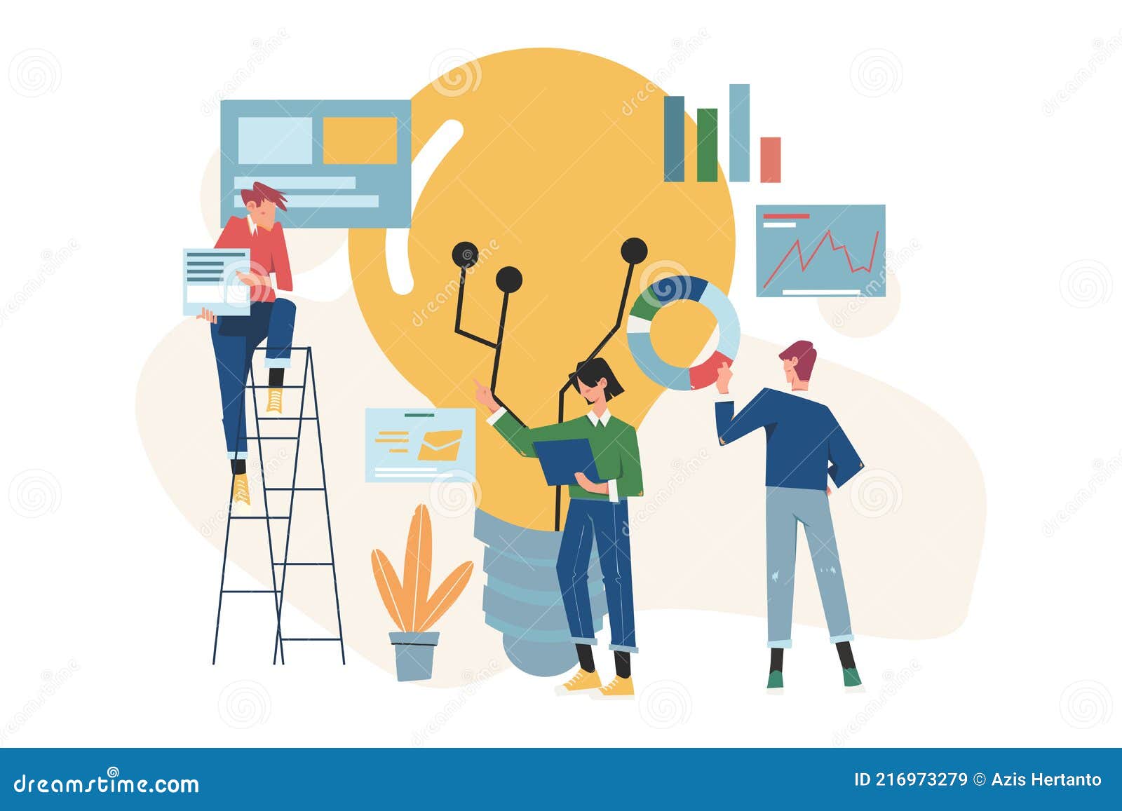 Business Concept for Teamwork, Finding New Solutions and Generating ...