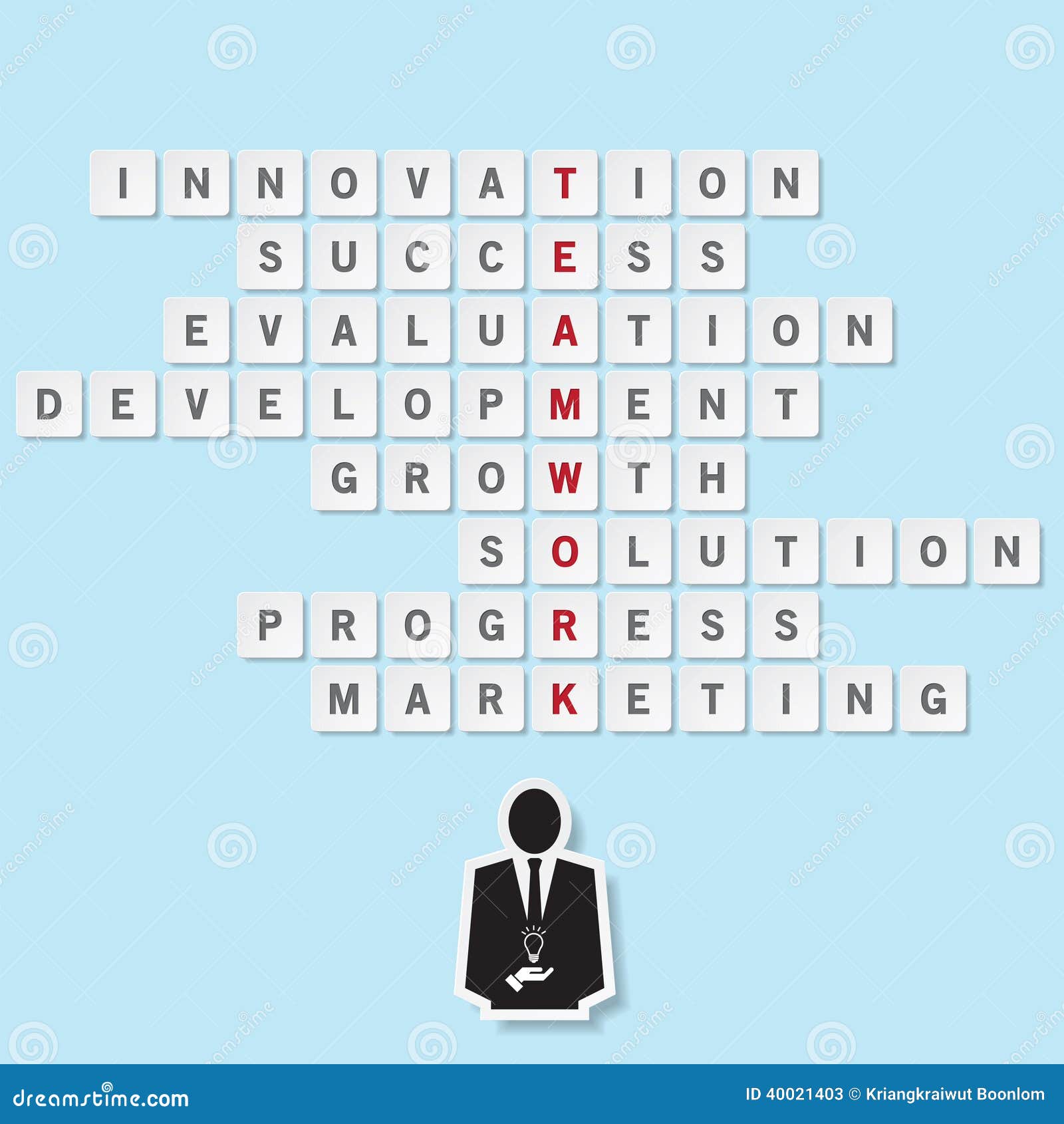 Business Concept Teamwork Wording on Floating Square Puzzle Stock ...