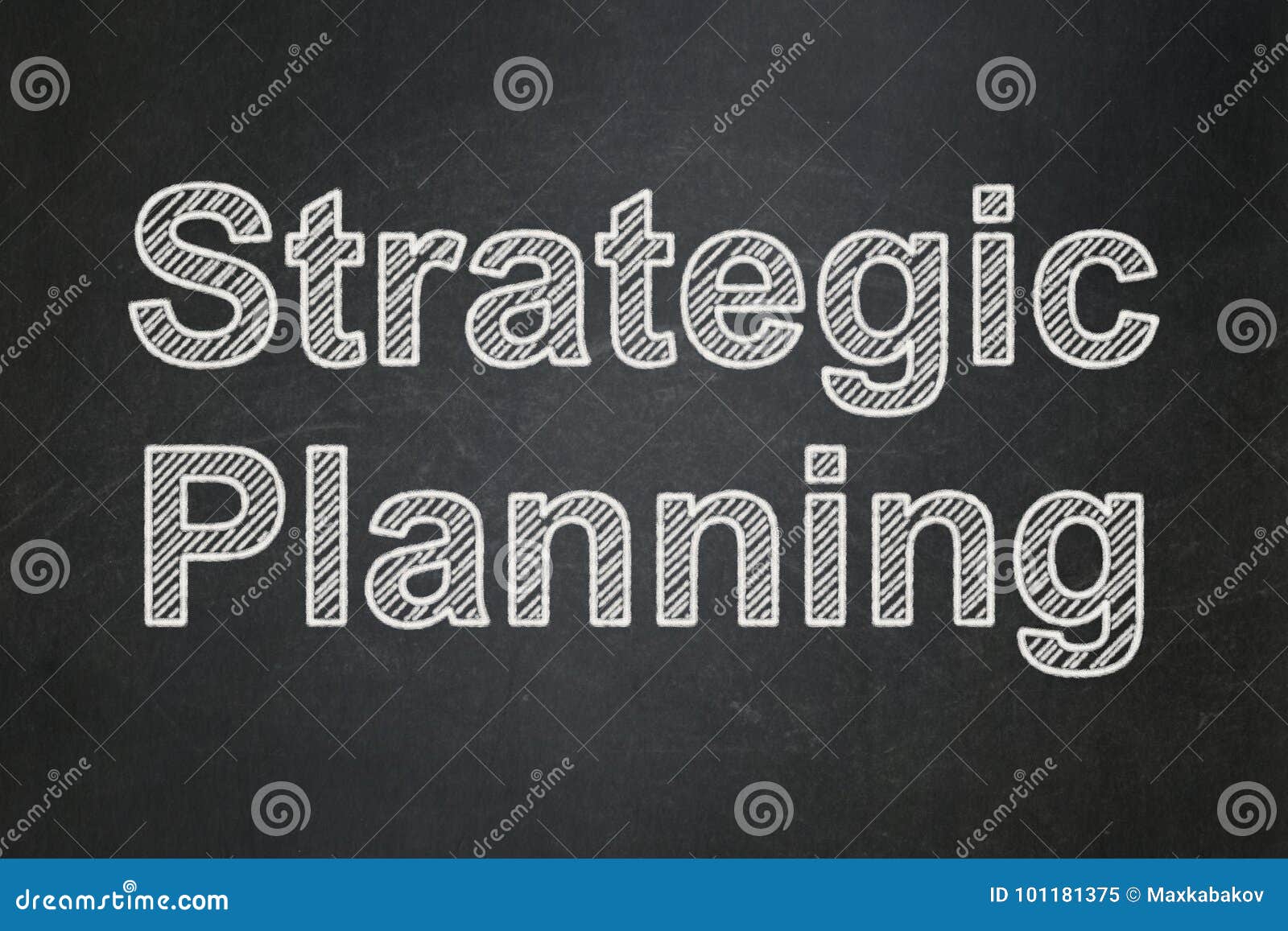 Business Concept: Strategic Planning on Chalkboard Background Stock ...
