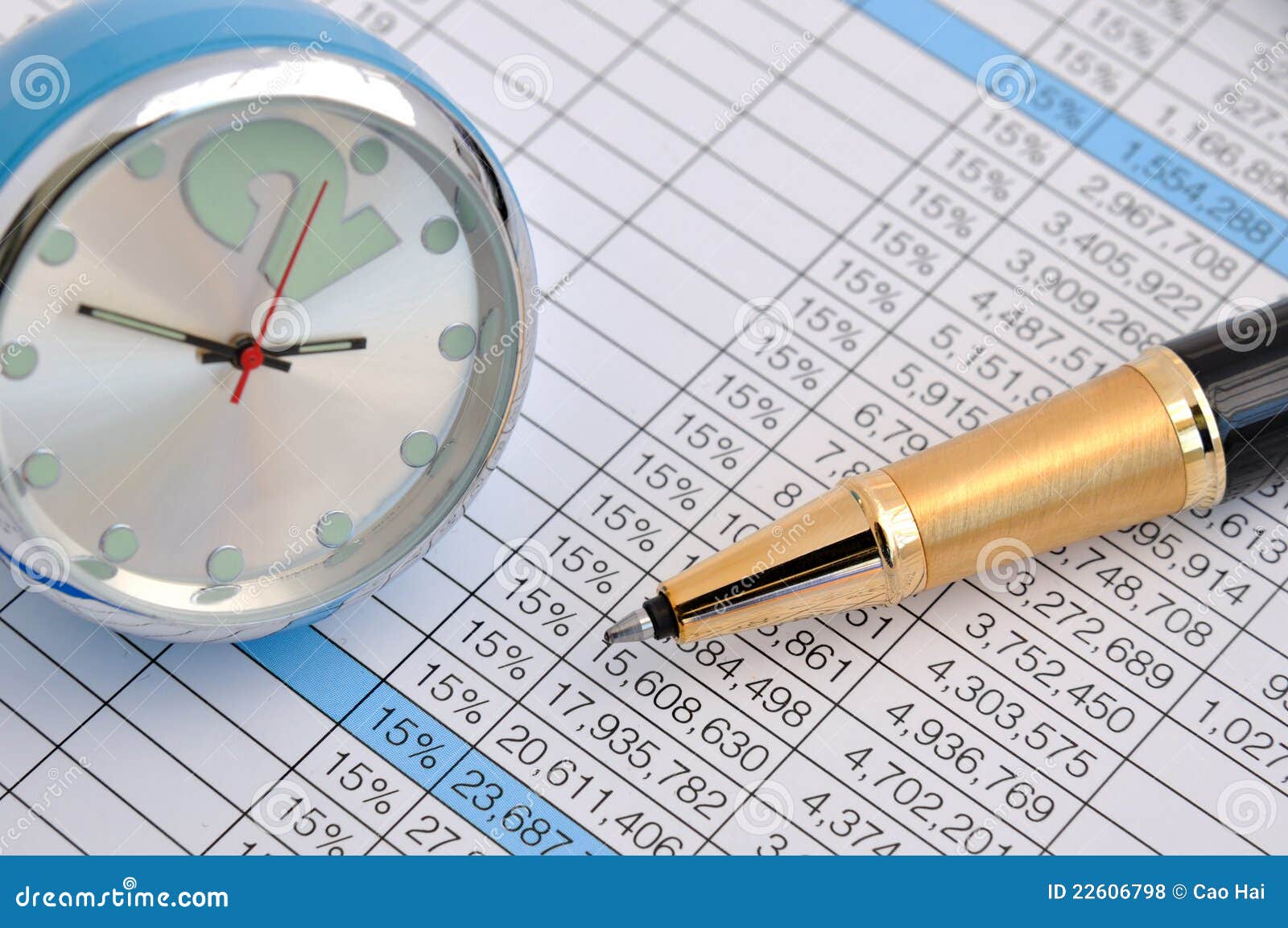 Business Concept about Time and Benefit Stock Photo - Image of write ...