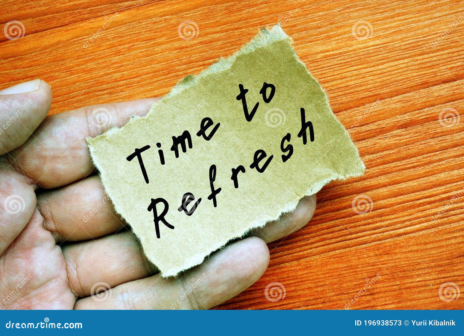 Business Concept about Time To Refresh with Phrase on the Piece of ...